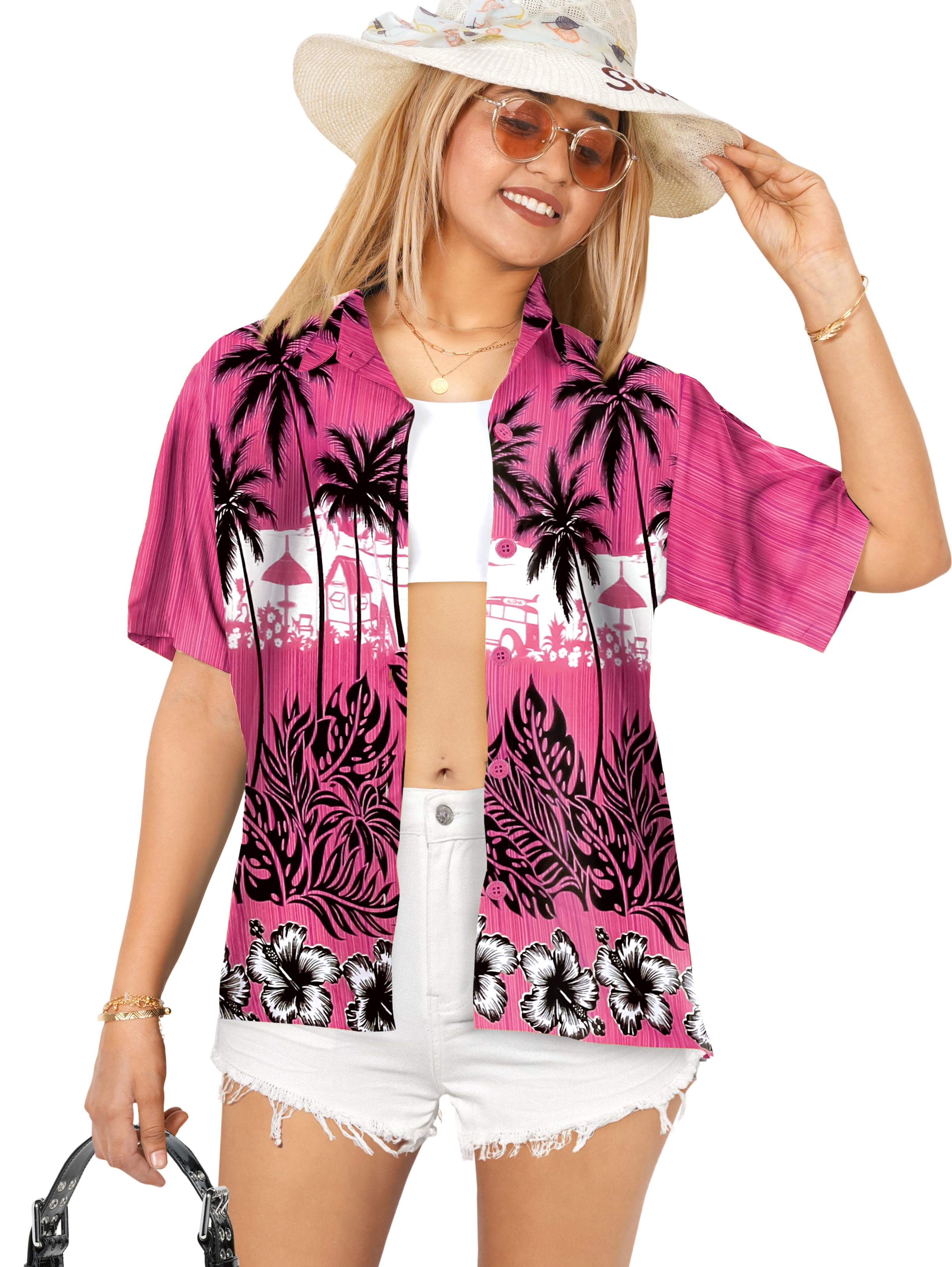 HAPPY BAY Button Down Shirt for Women Summer Beach Party Blouse Shirt ...