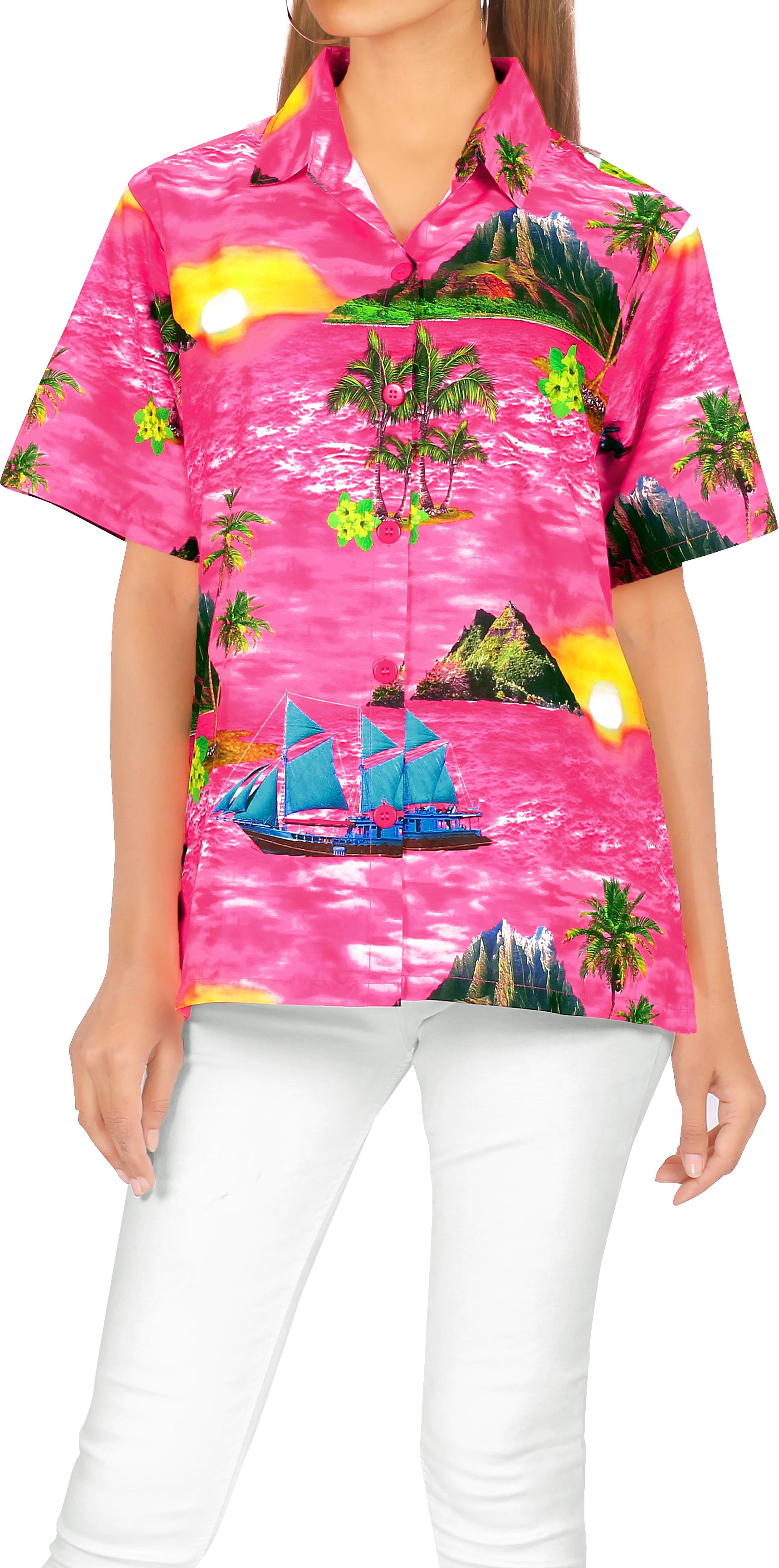 HAPPY BAY Button Down Shirt for Women Summer Beach Party Blouses Shirt ...
