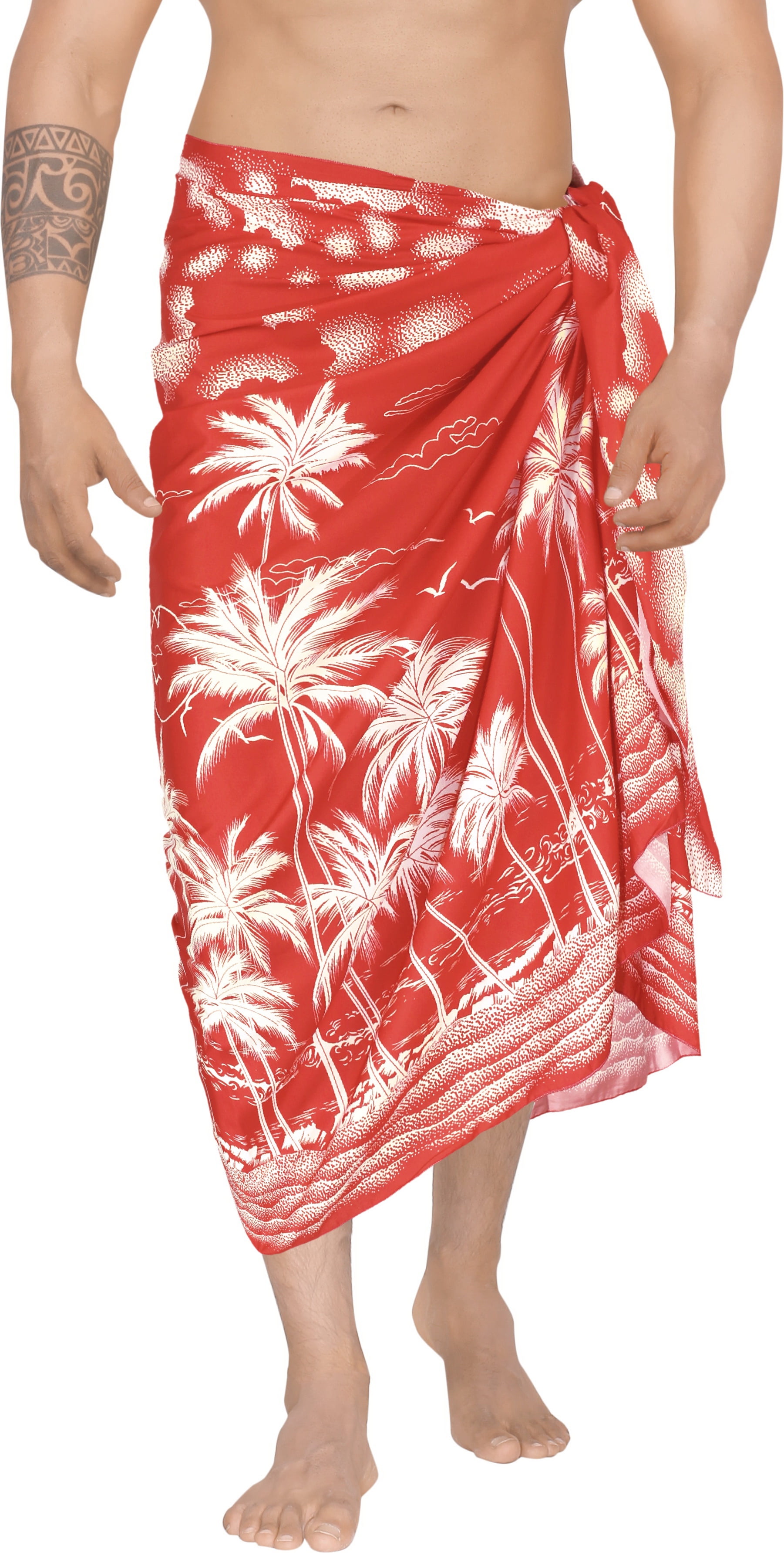 HAPPY BAY Men's Bath Trunk Swimsuits Sarong Pareo Beach Wrap One Size ...