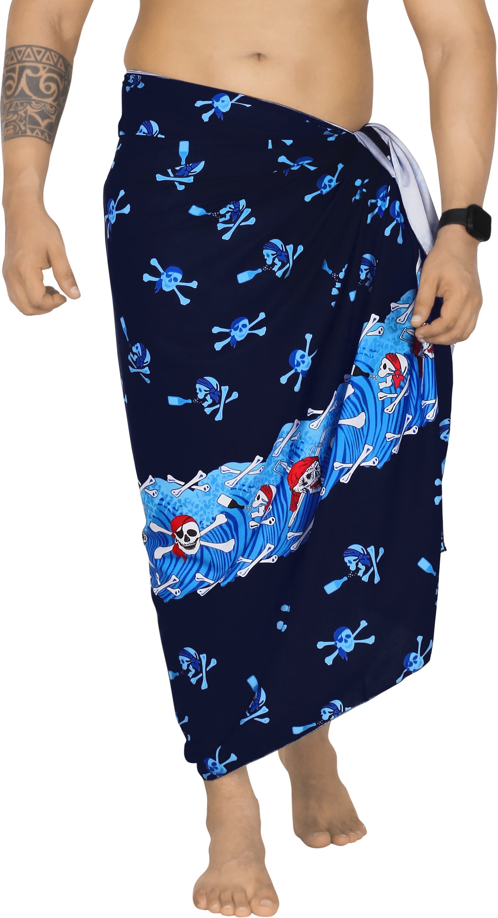 HAPPY BAY Men's Halloween Costumes Summer Sarong Wrap Pareo Caribbean ...