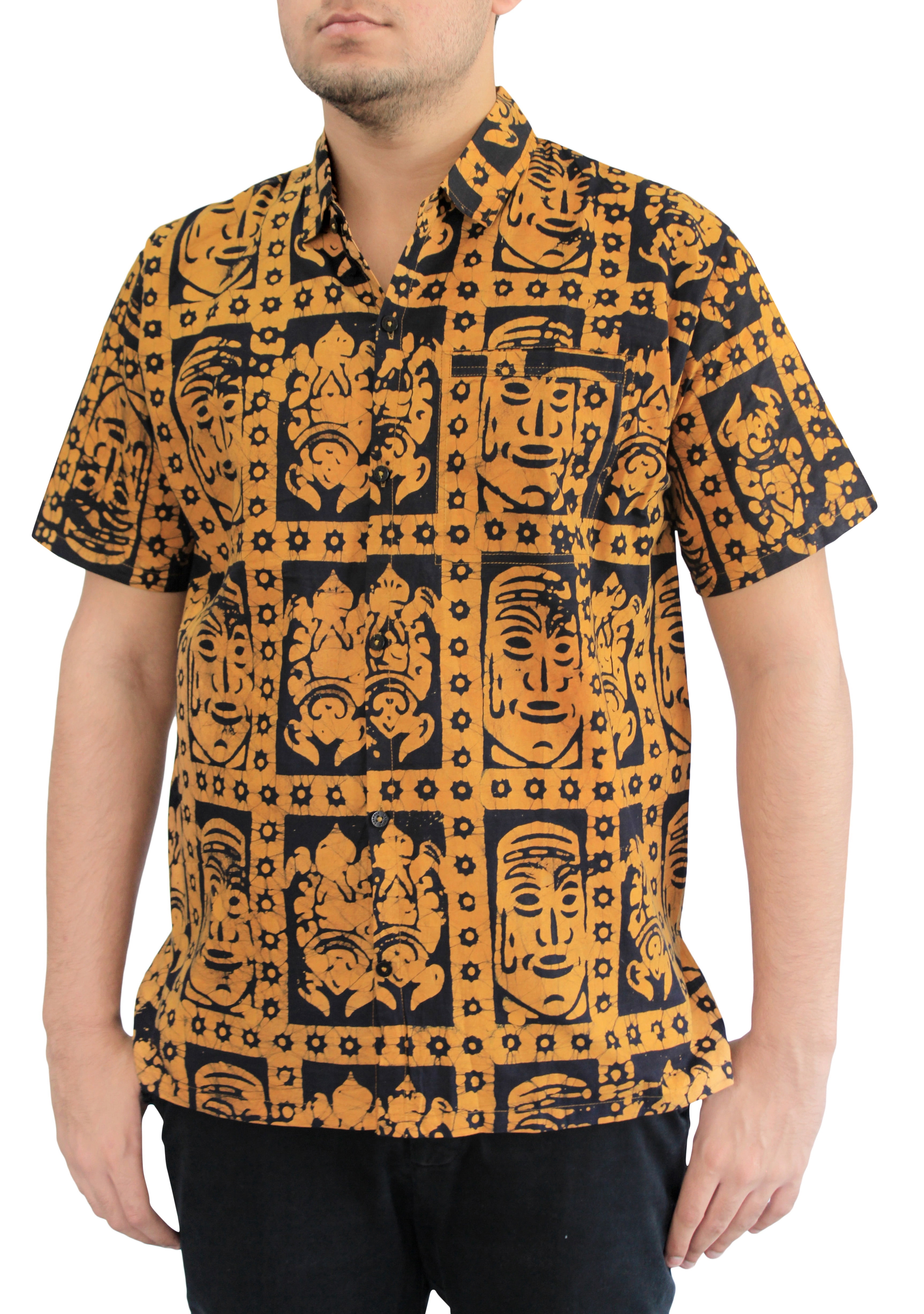 HAPPY BAY Men's Hawaiian Shirt Camp Beach Shirts Casual Short Sleeve ...