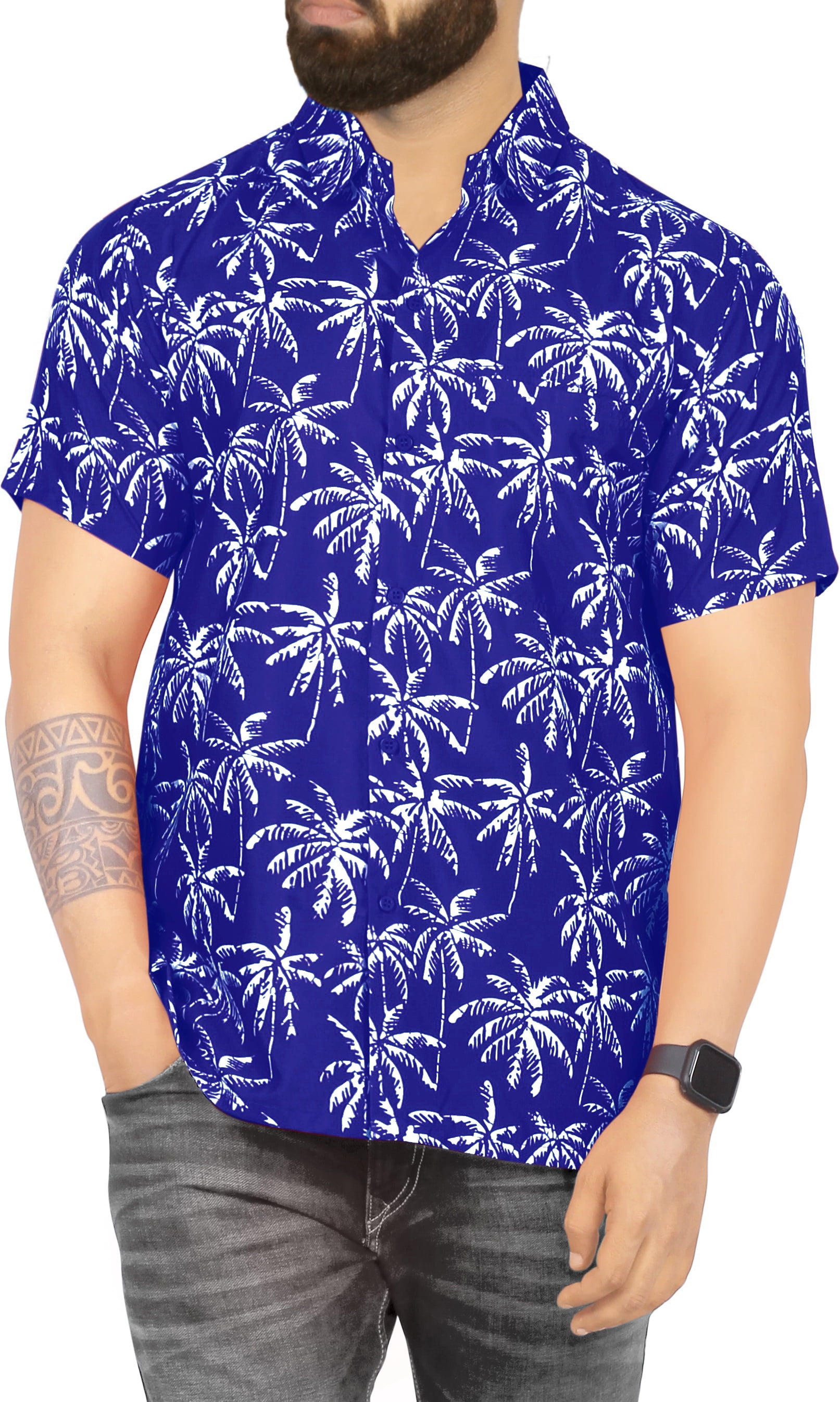 Happy Bay Mens Hawaiian Shirts Short Sleeve Button Down Shirt Mens
