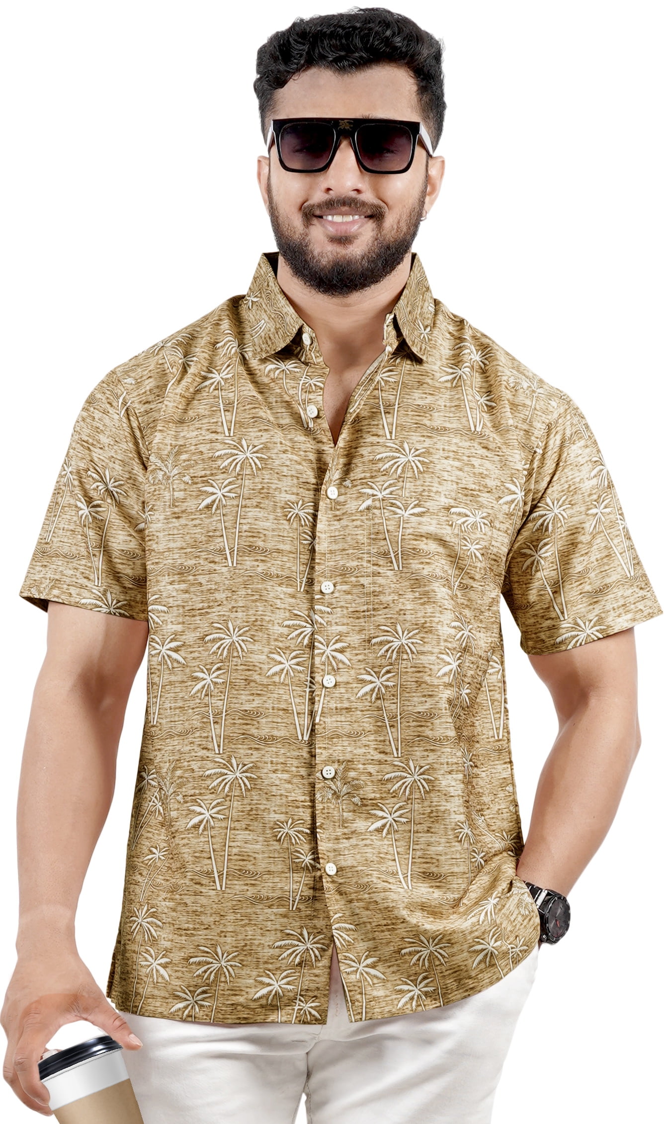 HAPPY BAY Men's Hawaiian Shirts Short Sleeve Button Down Shirt Men's ...