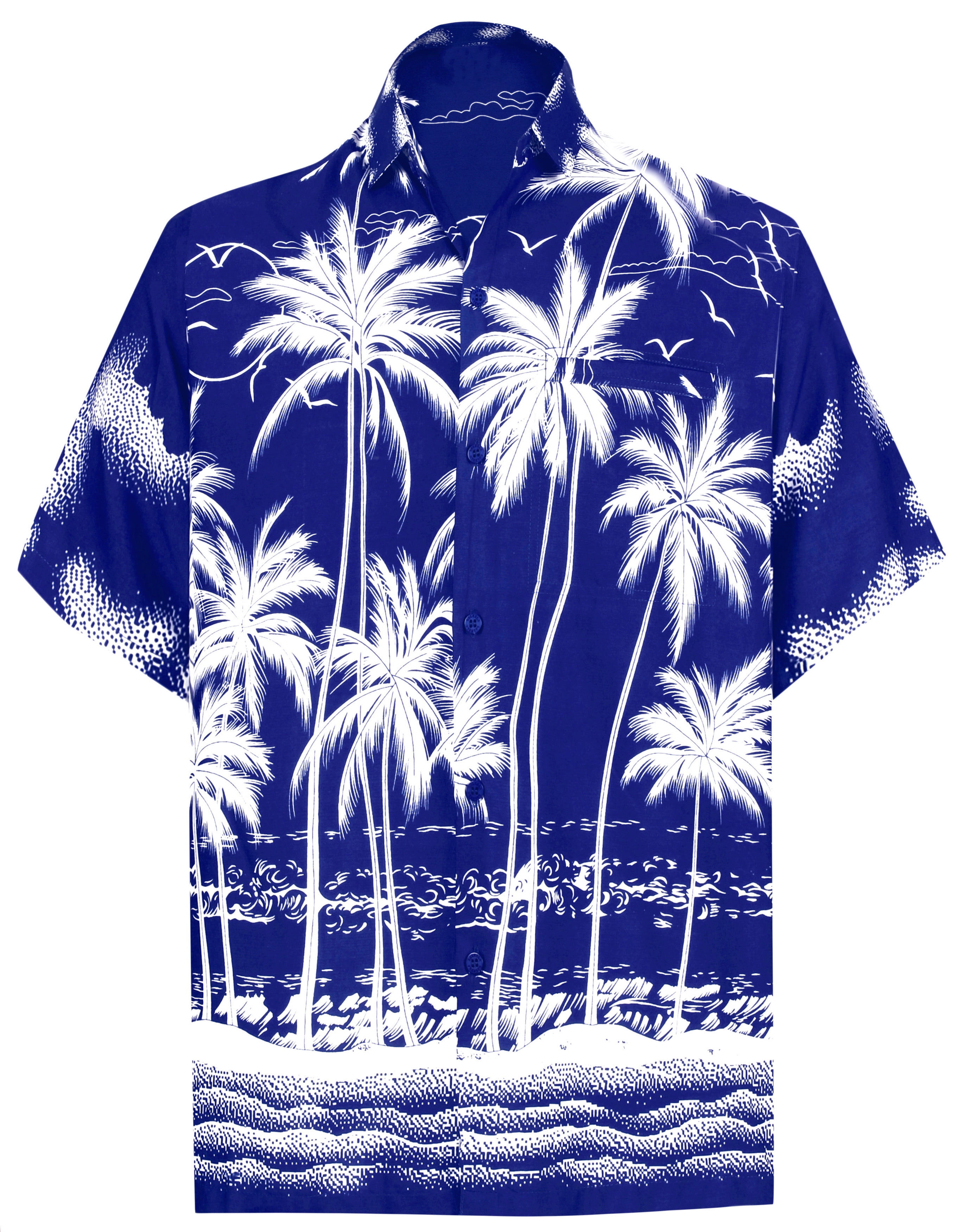 HAPPY BAY Men's Hawaiian Shirts Short Sleeve Button Down Shirt Mens ...