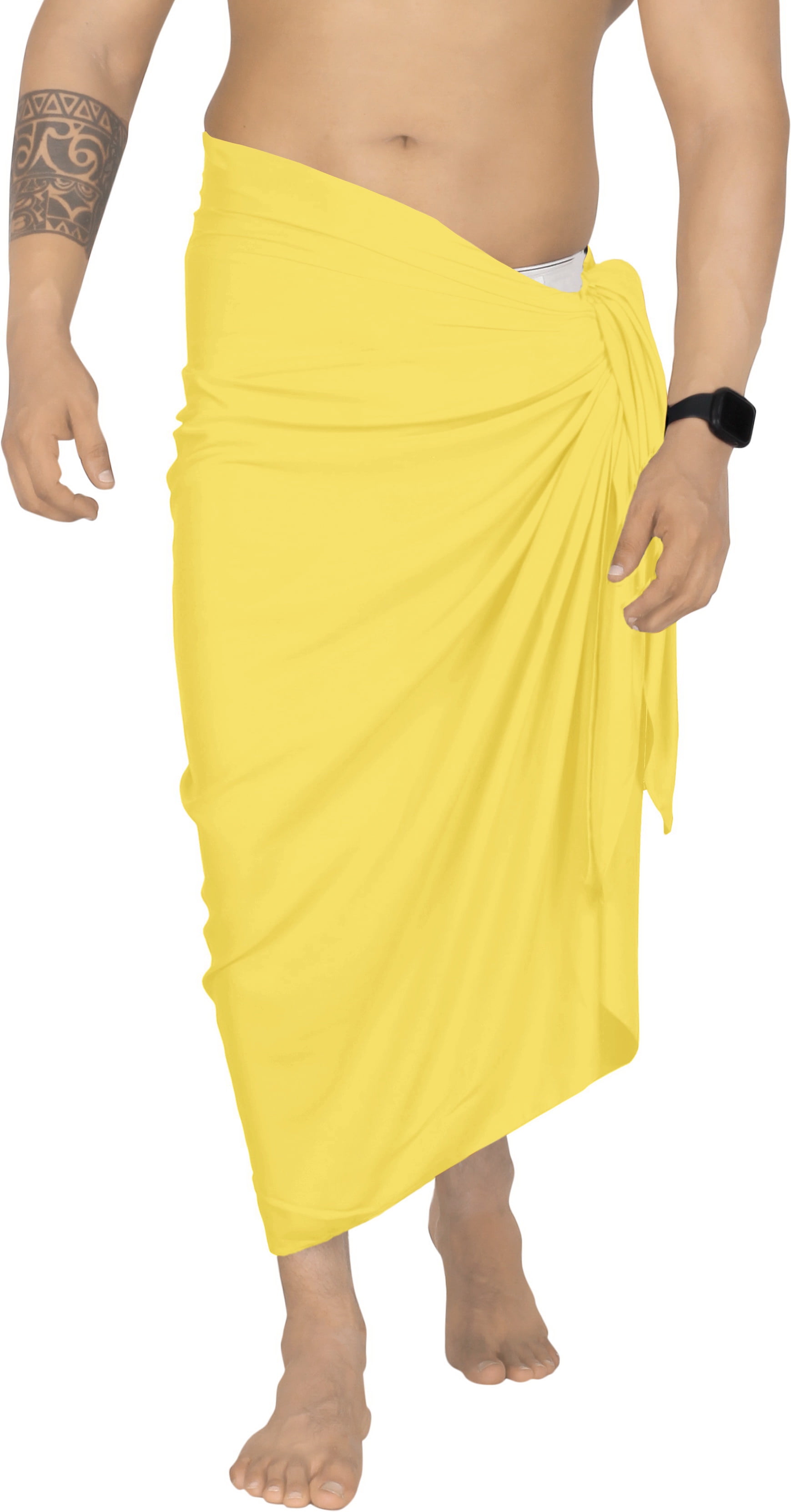 HAPPY BAY Men's Pareo Bath Trunk Swimwear Sarong Swim Beach Wrap One ...