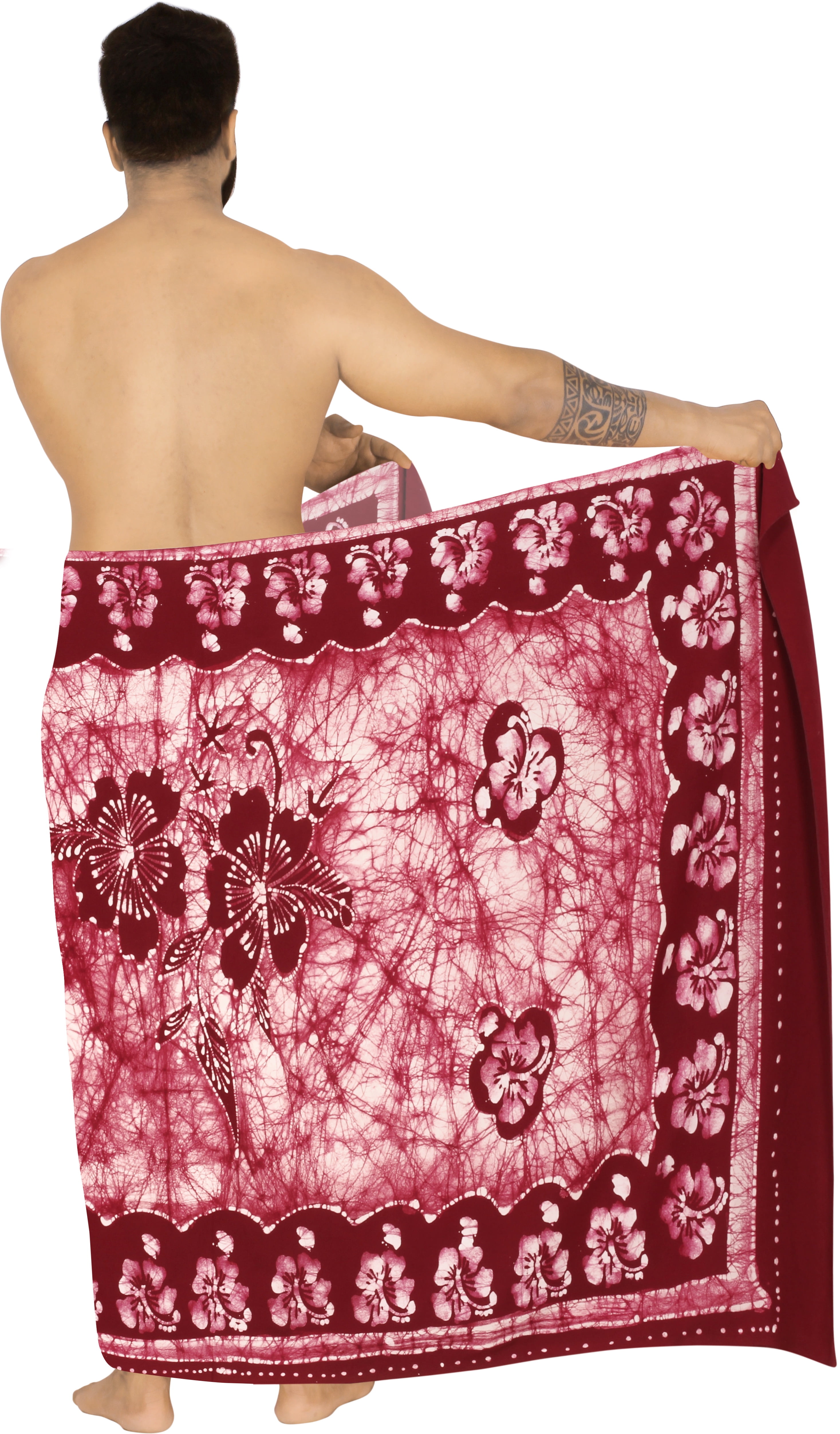 HAPPY BAY Men's Pareo Regular Holiday Dashiki Sarong Long Shower Beach ...