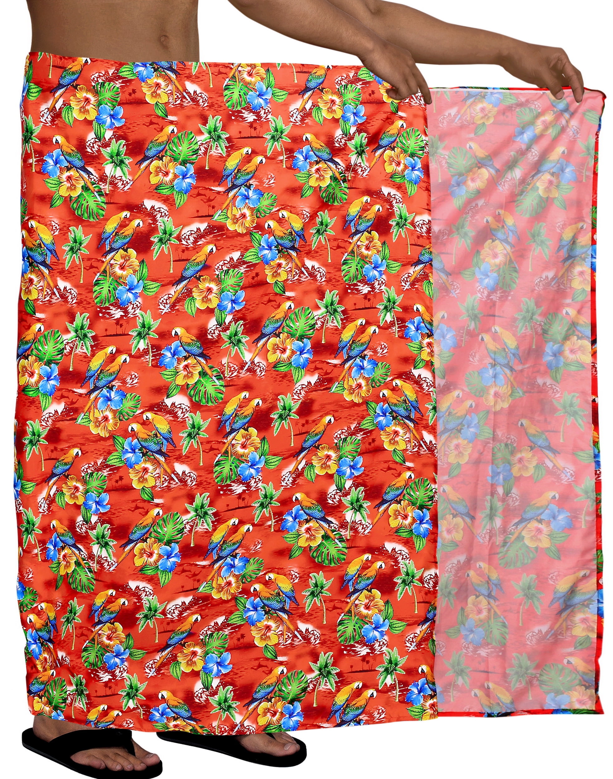 HAPPY BAY Men's Pareo Regular Holiday Sarong Long Beach Wrap One Size ...