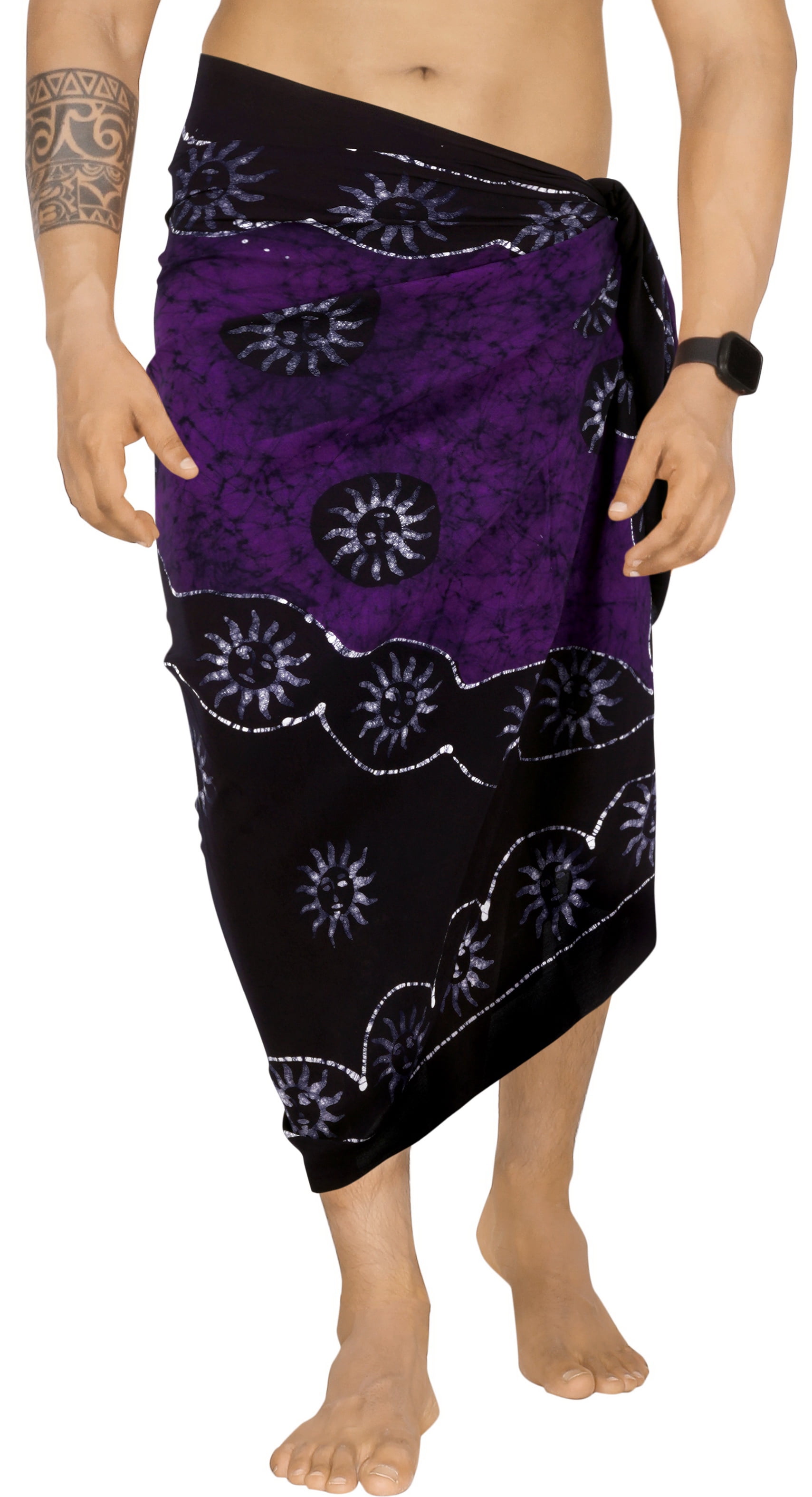 HAPPY BAY Men's Pareo Regular Surfing Dashiki Sarong Long Swim Beach ...