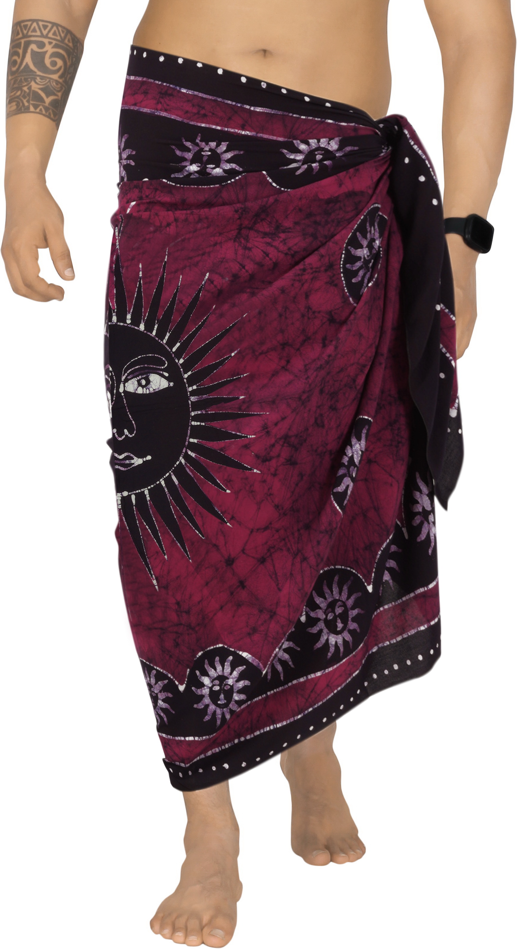 HAPPY BAY Men's Pareo Regular Surfing Dashiki Sarong Long Swim Beach ...