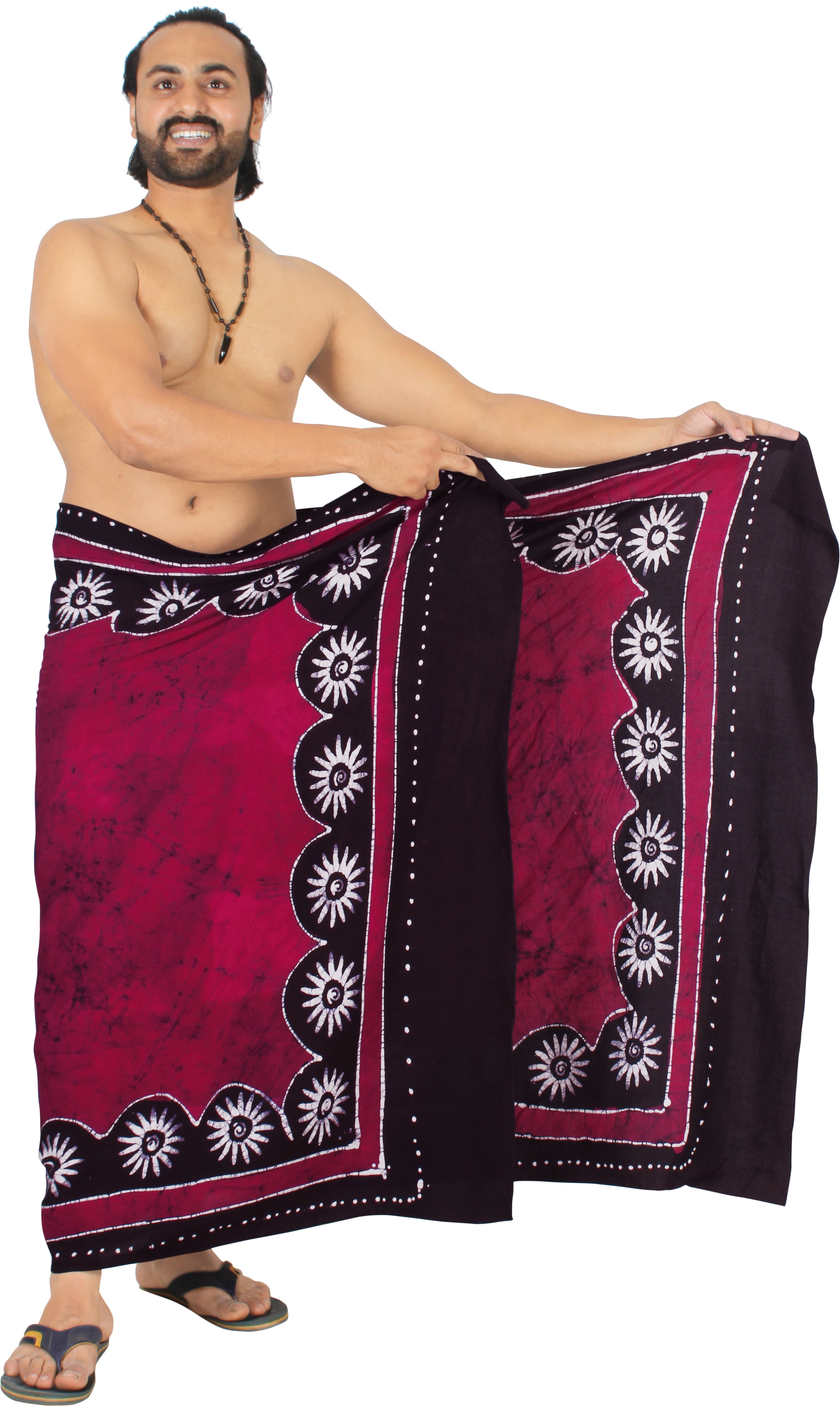 HAPPY BAY Men's Pareo Standard Beachwear Dashiki Sarong Full Beach Wrap ...