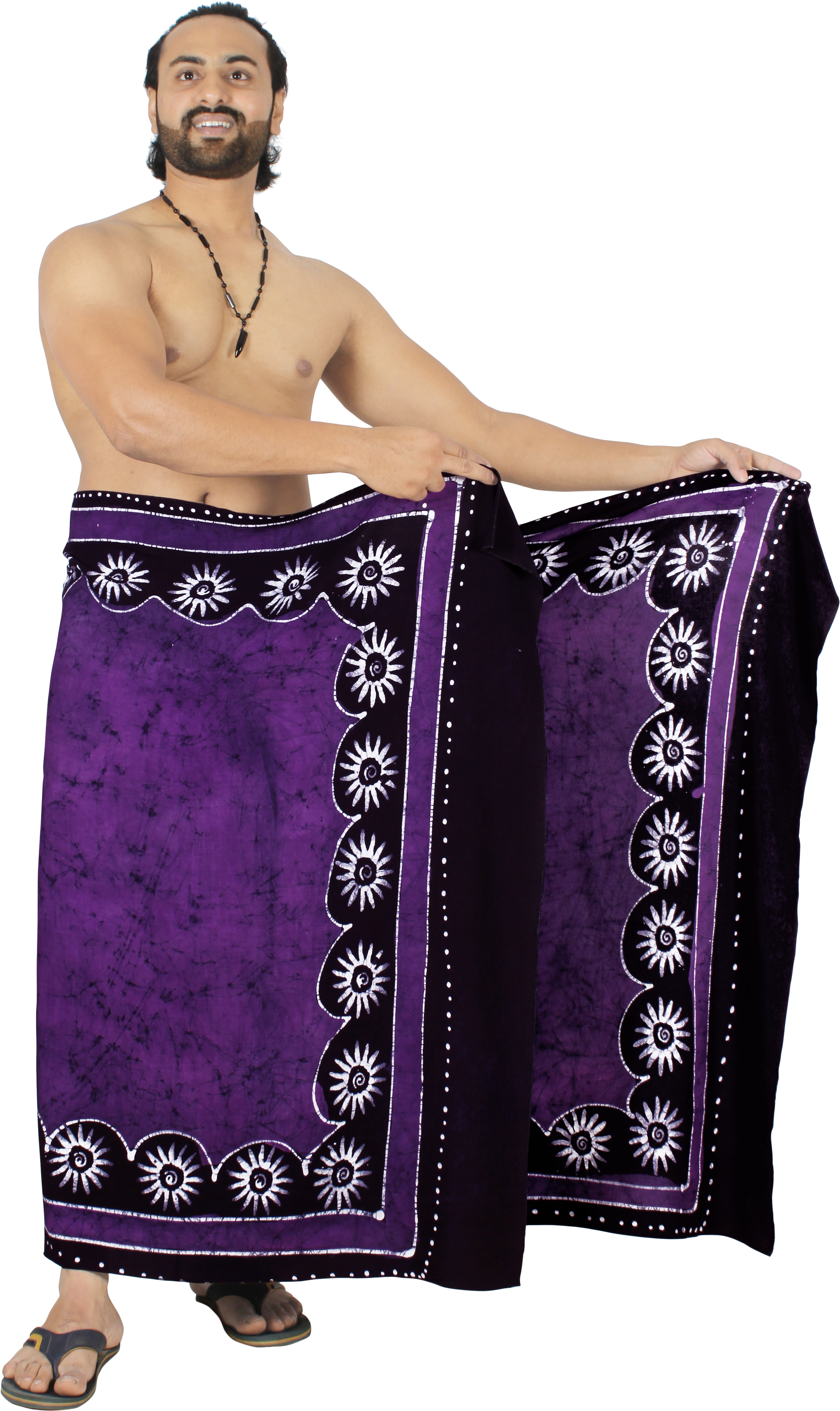 HAPPY BAY Men's Pareo Standard Beachwear Dashiki Sarong Full Beach Wrap ...