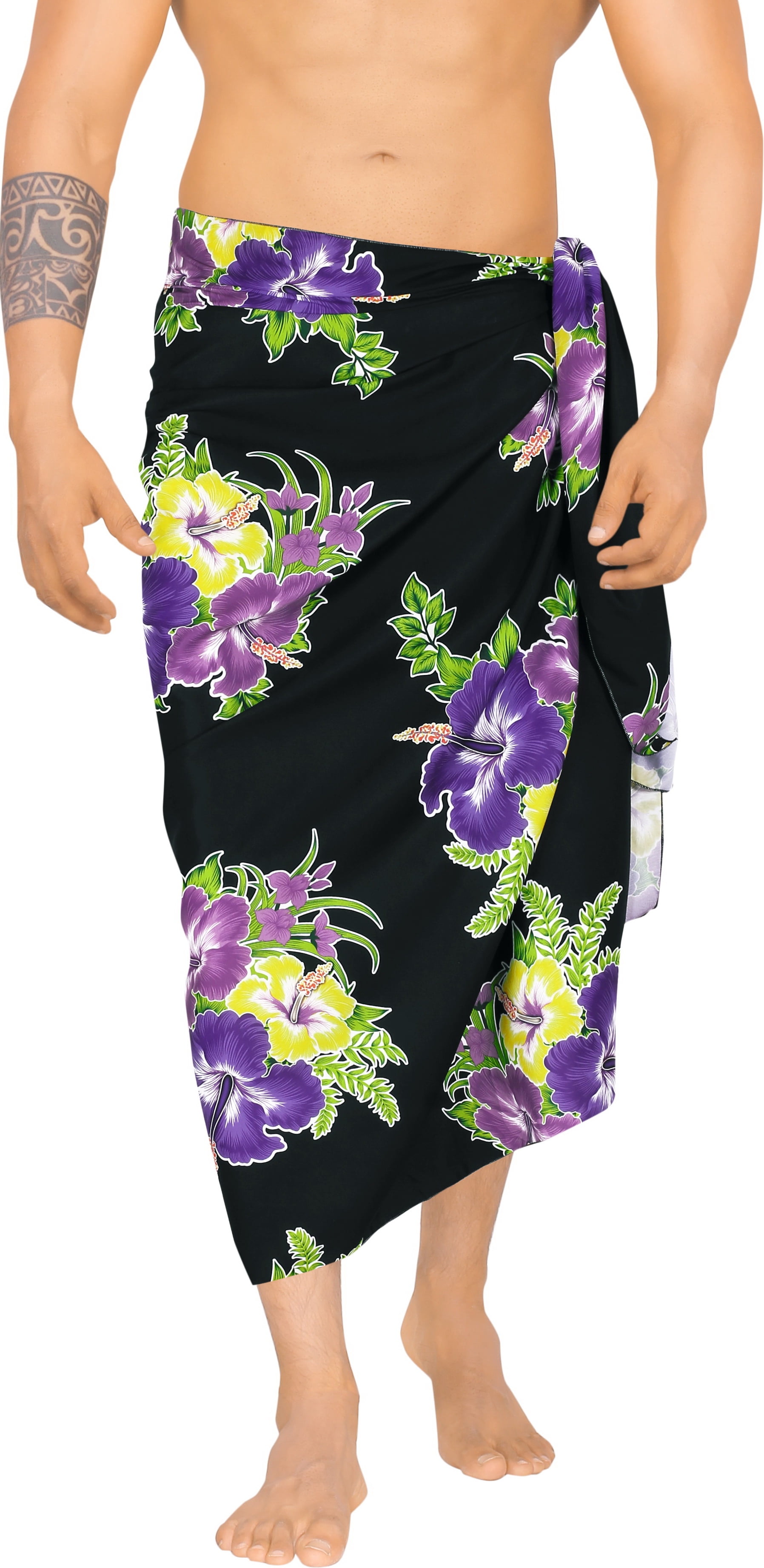 HAPPY BAY Men's Pareo Standard Party Surf Sarong Beach Wrap One Size ...