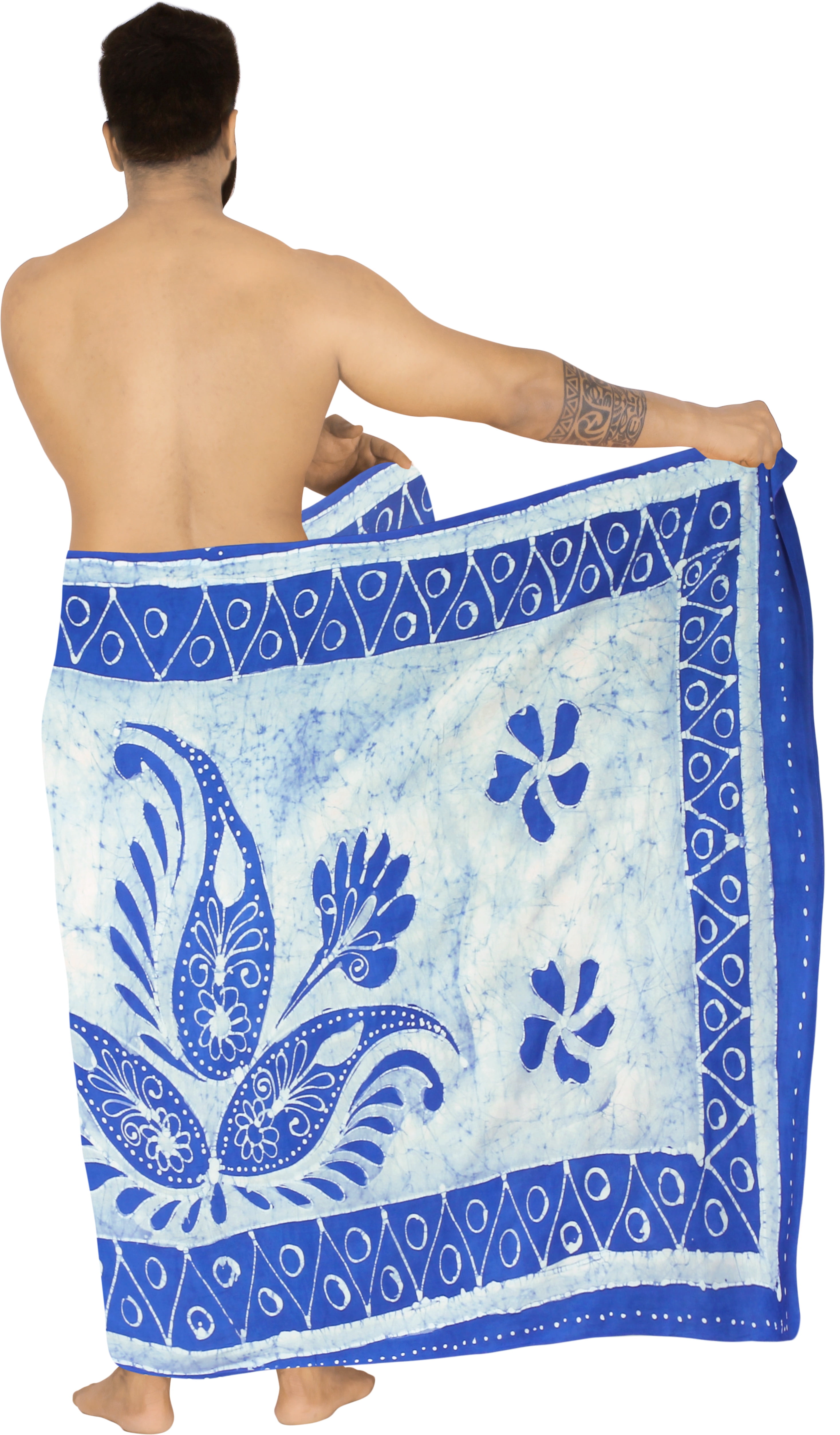 HAPPY BAY Men's Pareo Standard Surfing Dashiki Sarong Full Beach Wrap ...