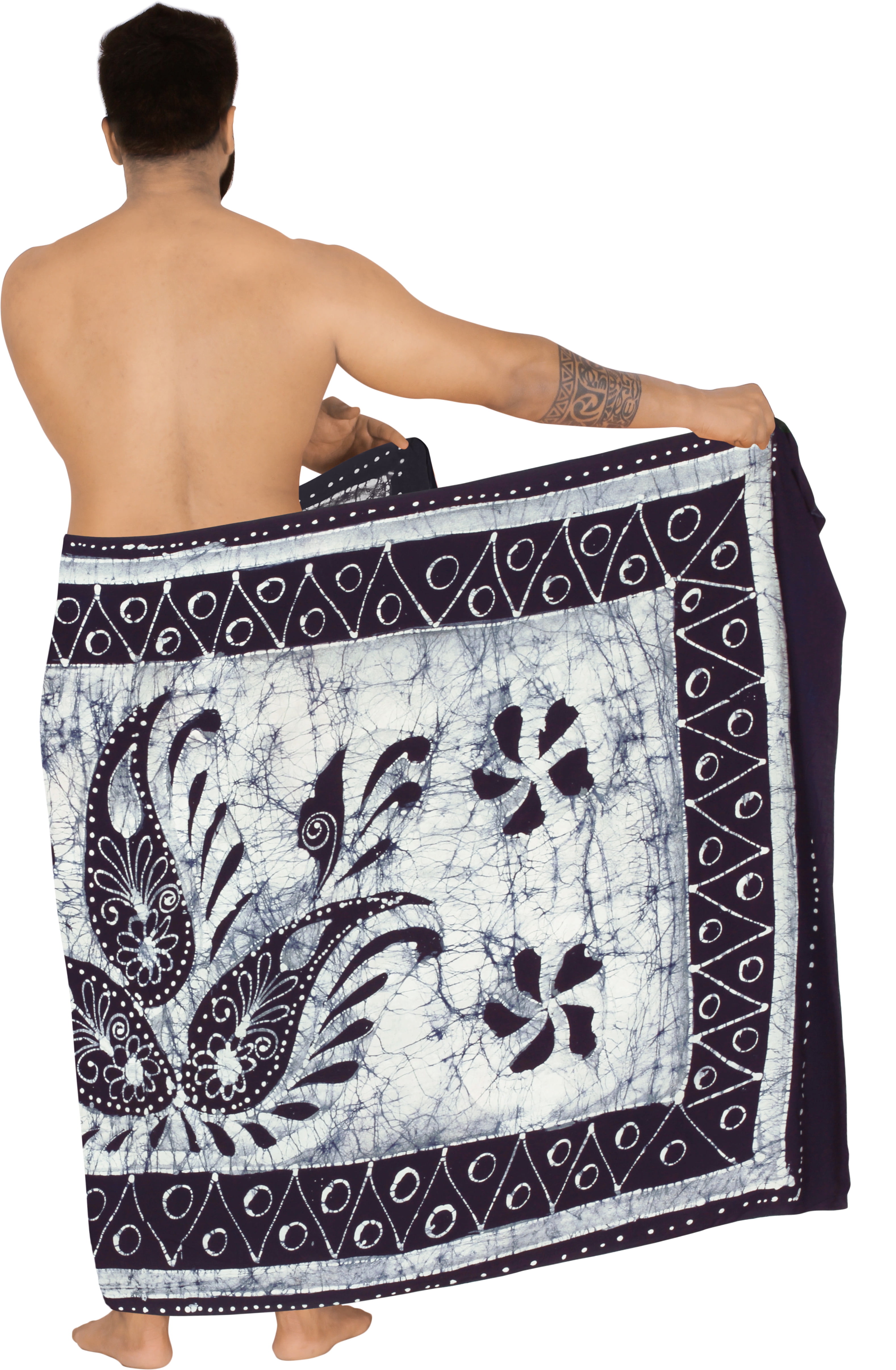 HAPPY BAY Men's Pareo Standard Surfing Dashiki Sarong Full Beach Wrap ...
