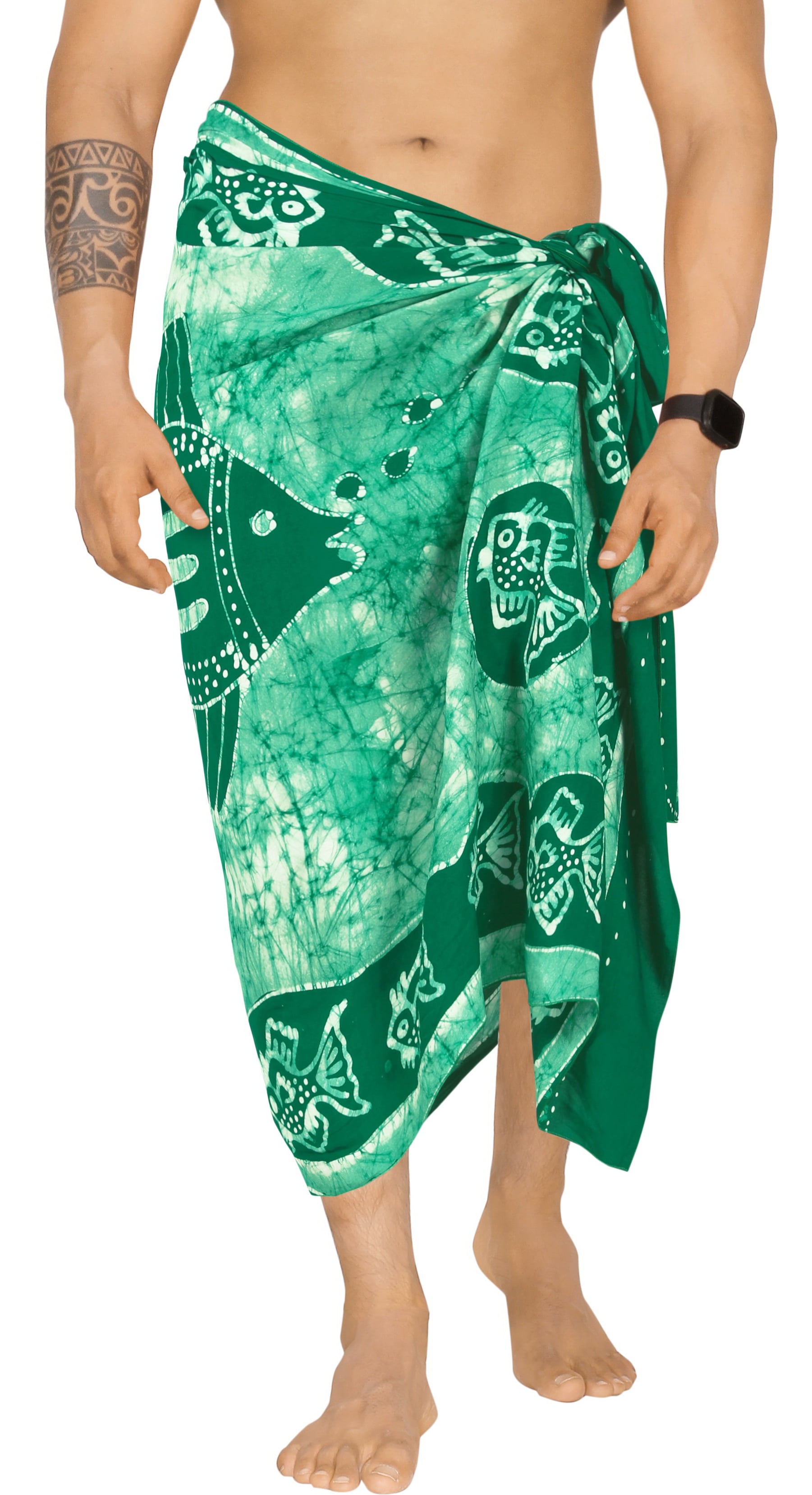 HAPPY BAY Men's Pareo Standard Surfing Dashiki Sarong Full Beach Wrap ...