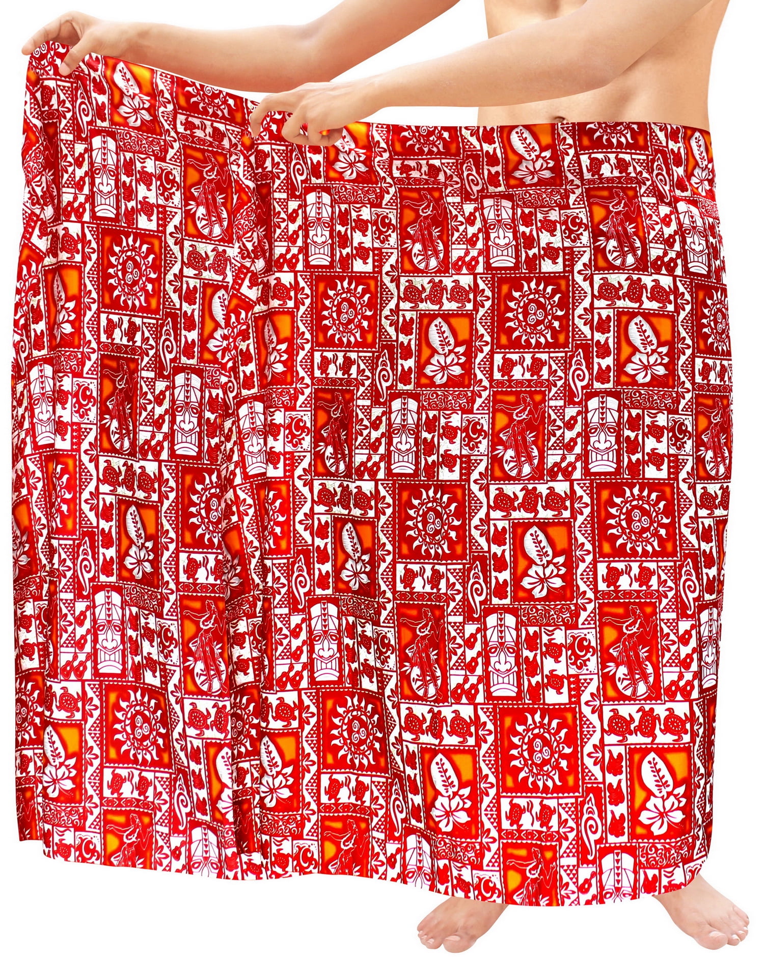 HAPPY BAY Men's Pareo Standard Surfing Sarong Full Beach Wrap One Size ...