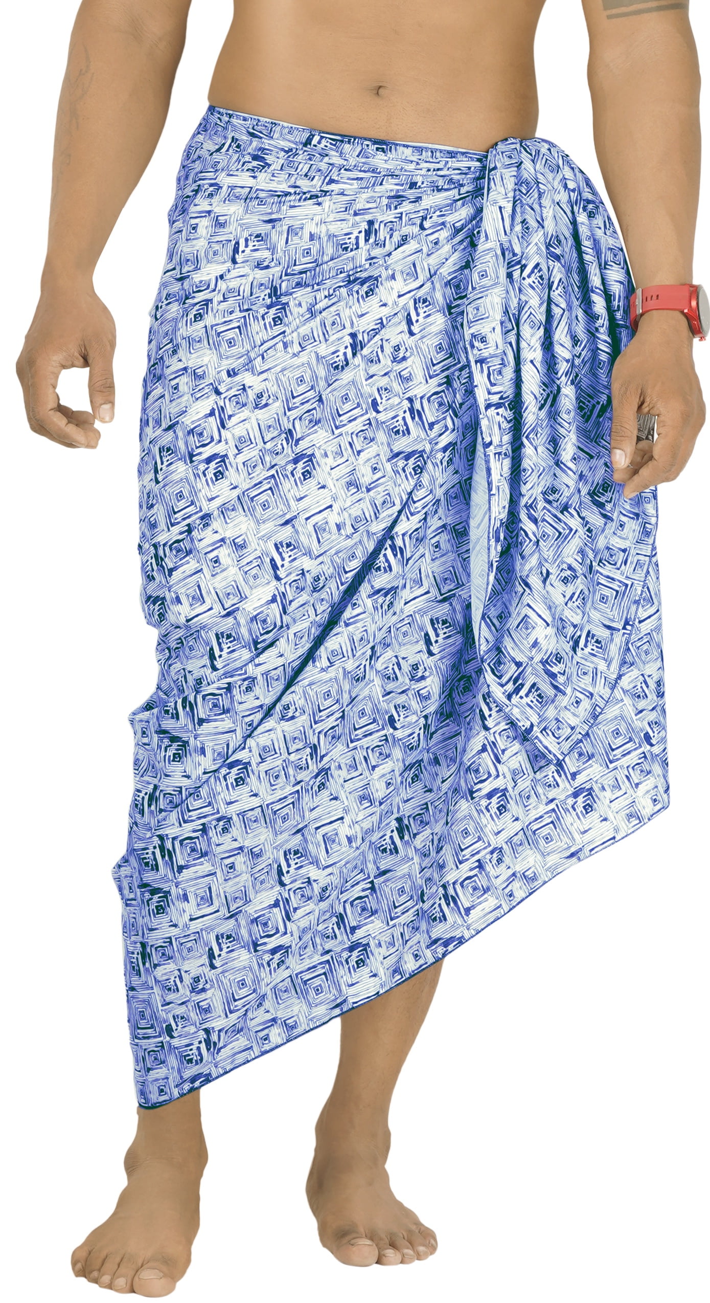 HAPPY BAY Men's Pareo Standard Surfing Sarong Full Beach Wrap One Size ...