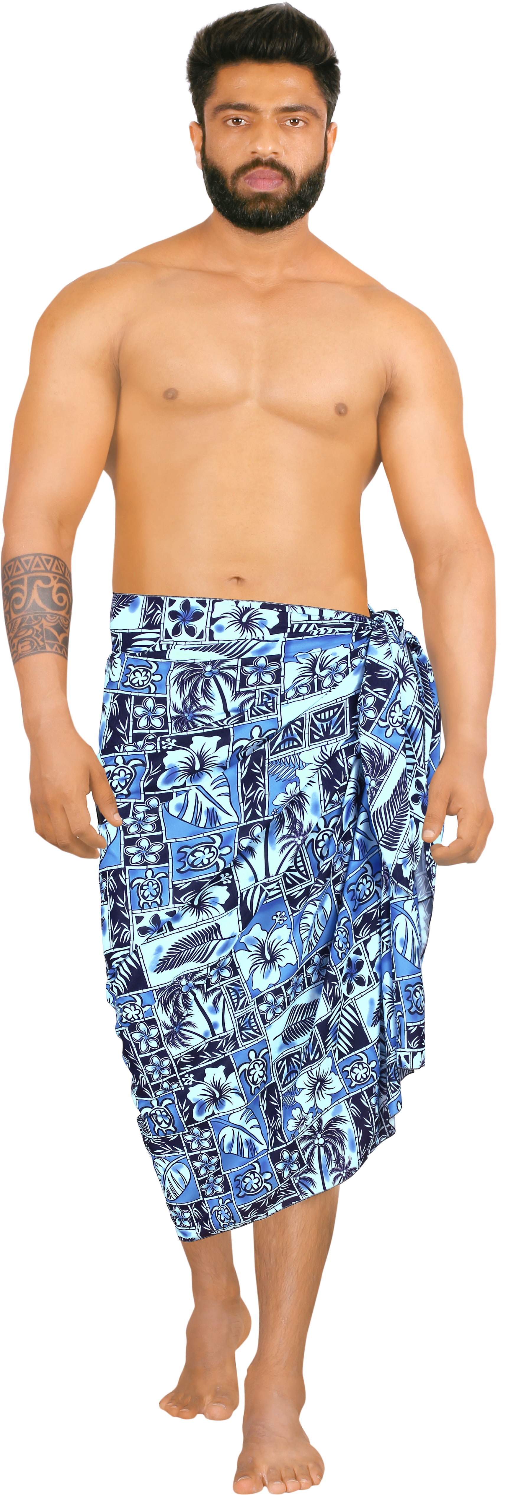 HAPPY BAY Men's Pareo Standard Surfing Sarong Full Beach Wrap One Size ...