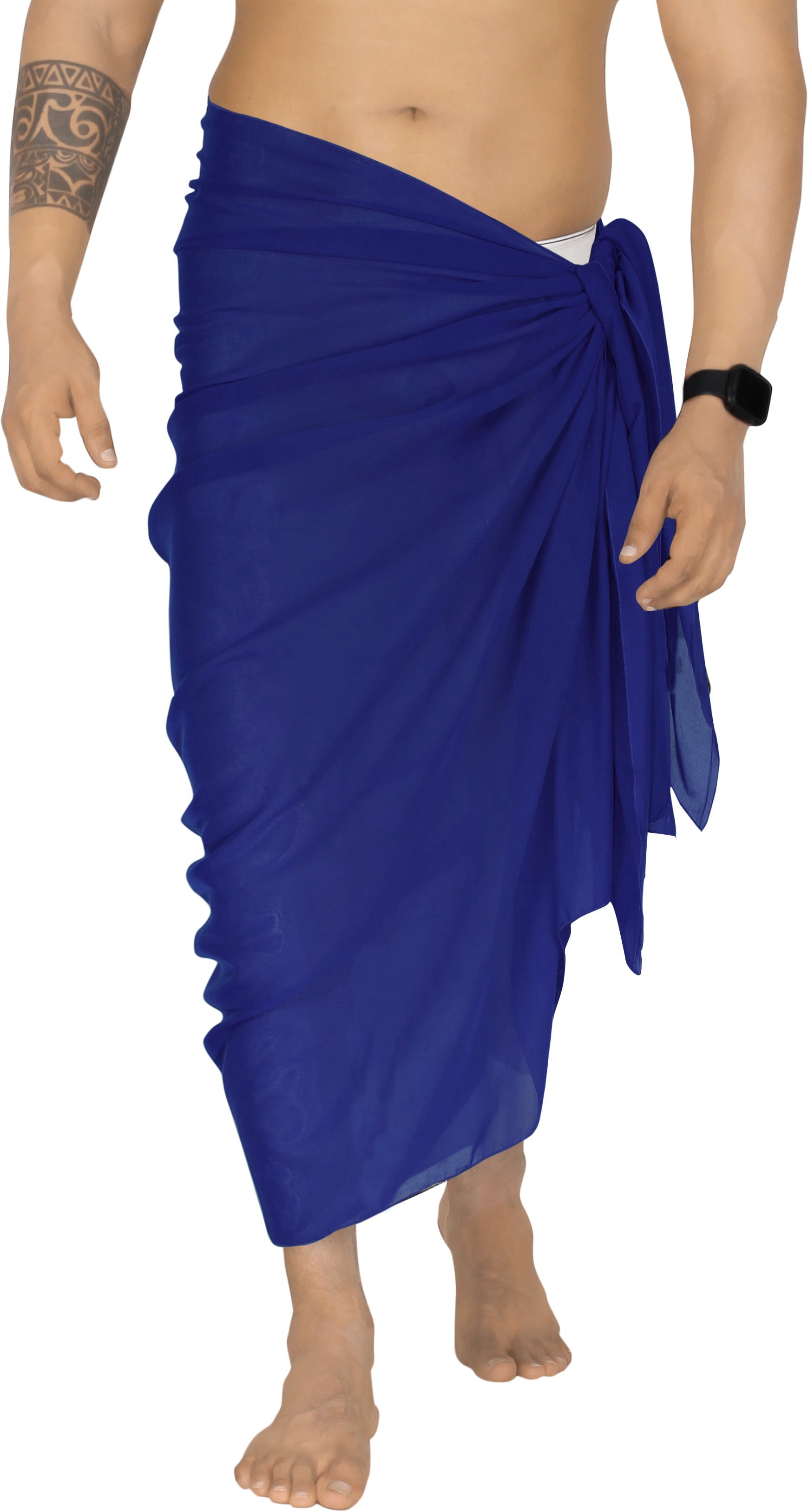HAPPY BAY Men's Pareo Standard Swimsuits Sarong Full Beach Wrap One ...