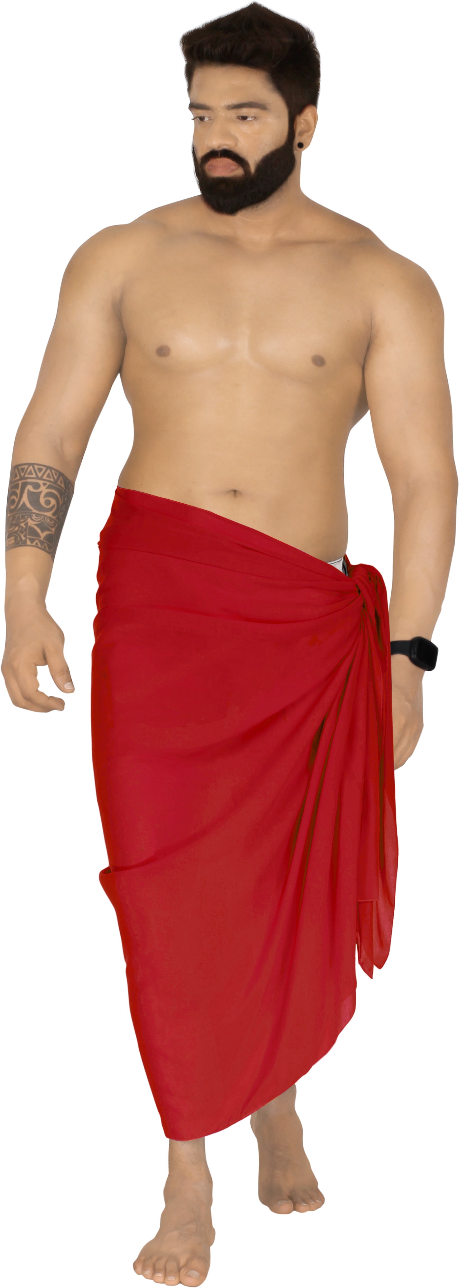 HAPPY BAY Men's Pareo Standard Swimsuits Sarong Full Beach Wrap One ...