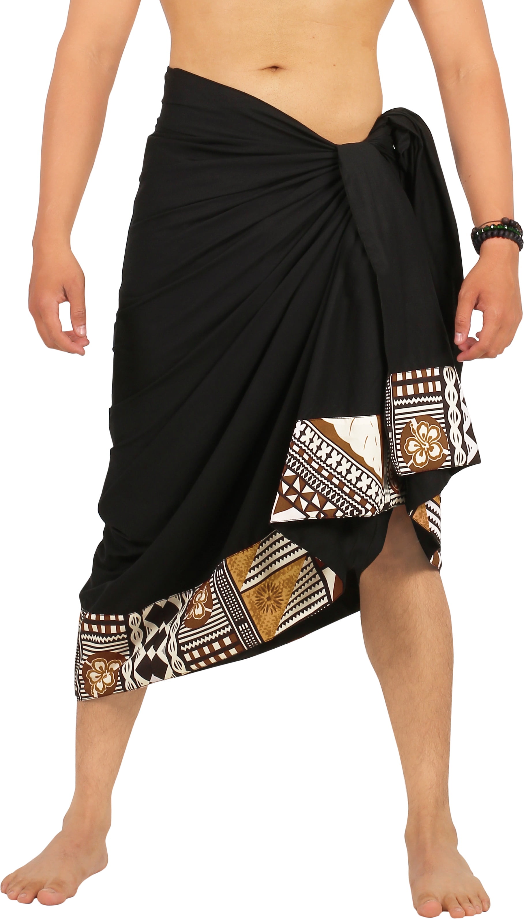 HAPPY BAY Men's Pareo Standard Swimsuits Sarong Full Swim Beach Wrap ...