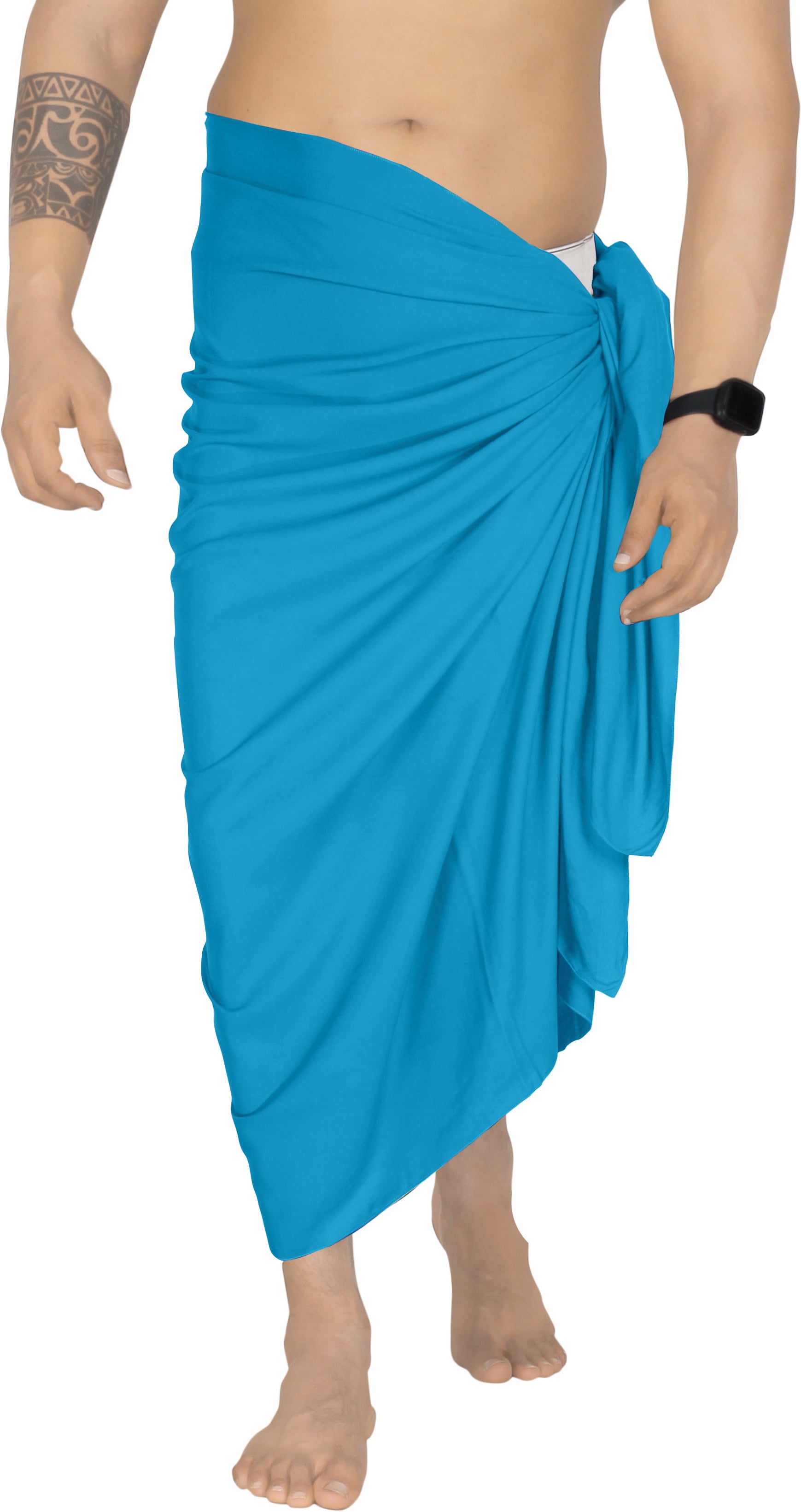 HAPPY BAY Men's Pareo Standard Swimsuits Sarong Full Swim Beach Wrap ...