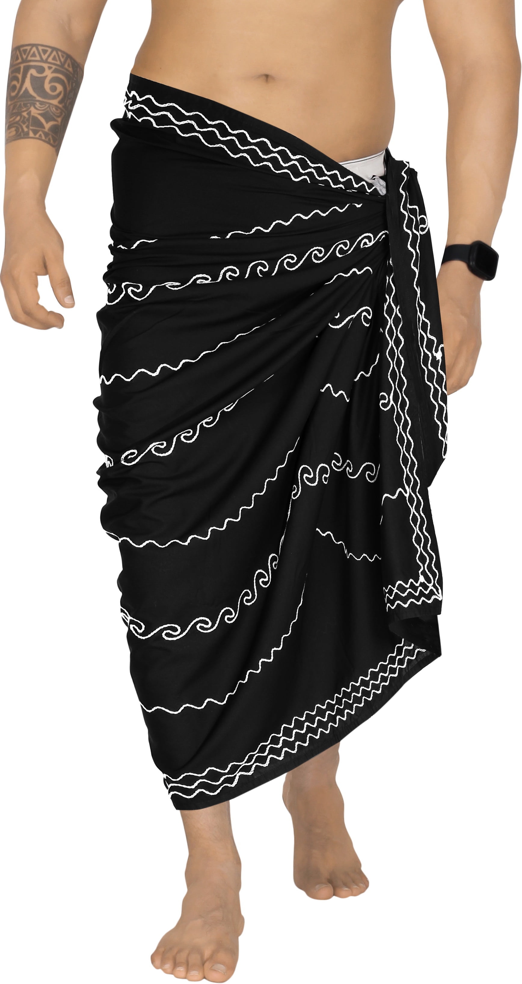 HAPPY BAY Men's Pareo Swim Trunk Swimsuits Cover-up Sarong Beach Wrap ...