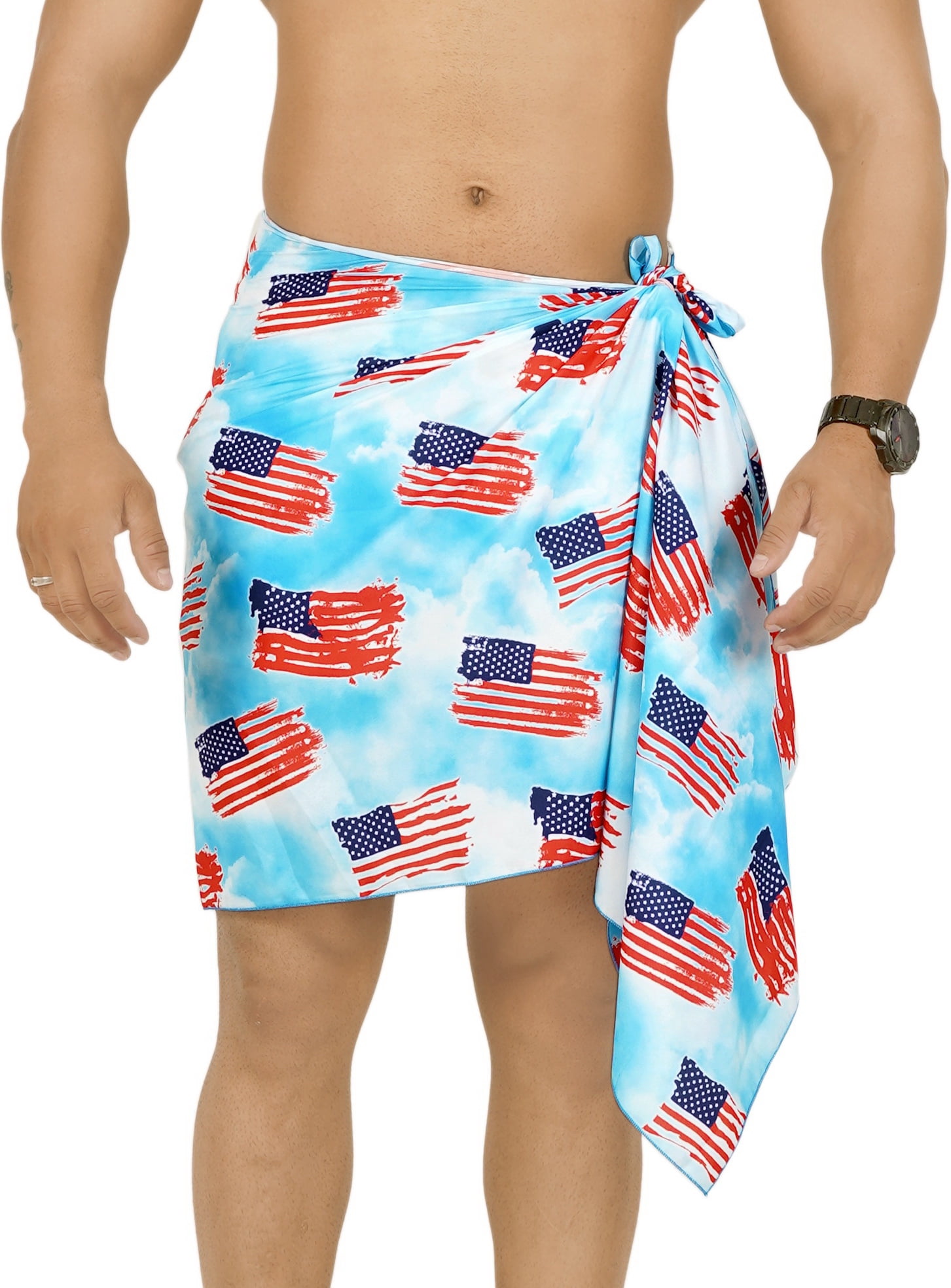 HAPPY BAY Men's Patriotic 4th of July American USA Flag Swimwear Summer ...
