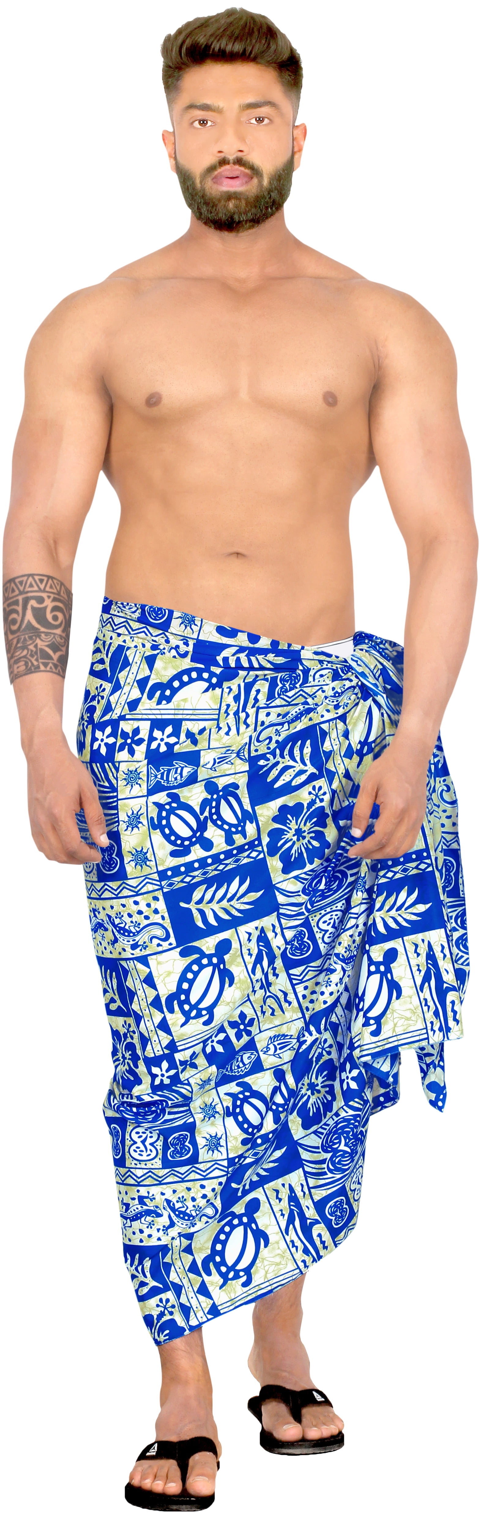 HAPPY BAY Men's Standard Swimsuits Sarong Pareo Beach Wrap One Size ...