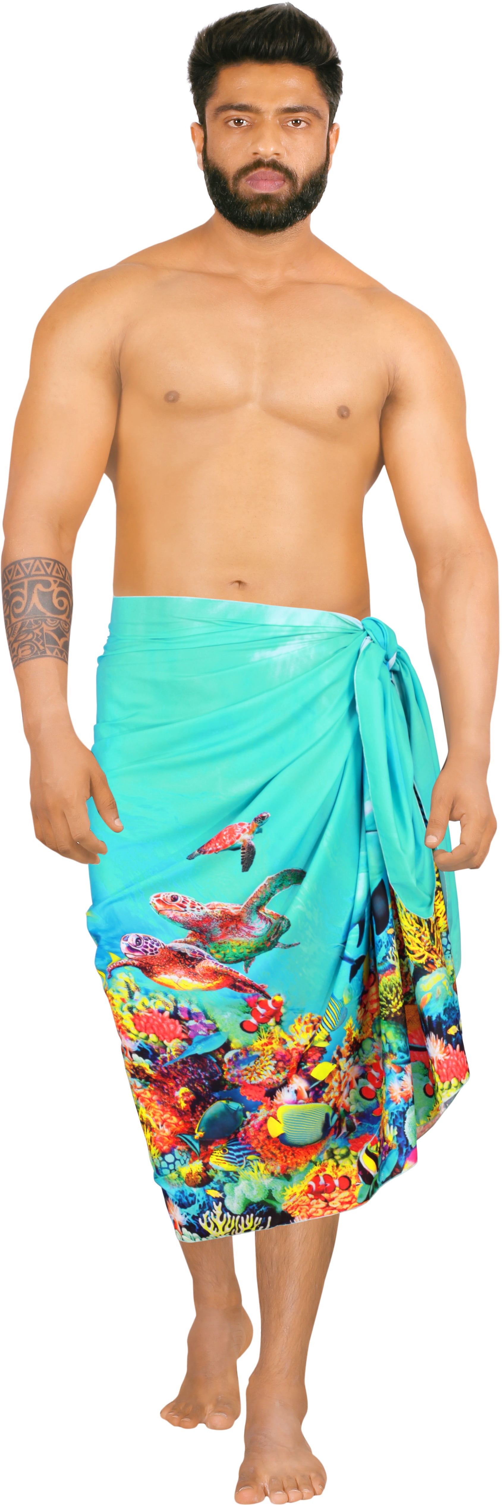 HAPPY BAY Men's Standard Swimsuits Sarong Pareo Beach Wrap One Size ...