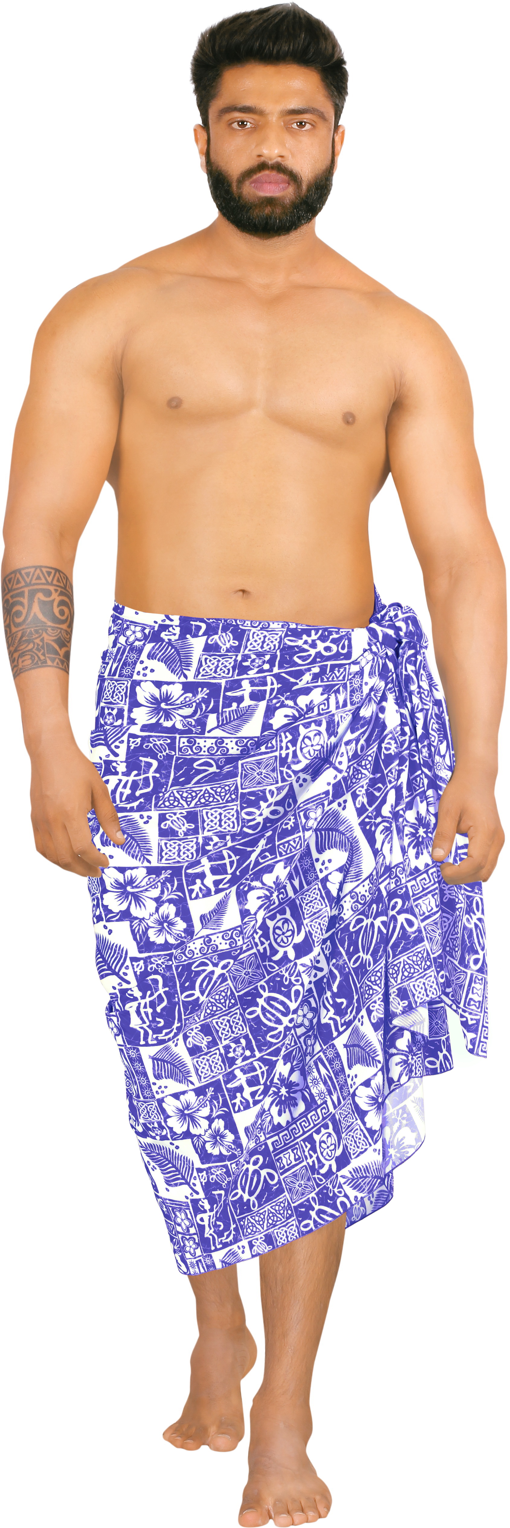 HAPPY BAY Men's Standard Swimsuits Sarong Pareo Beach Wrap One Size ...