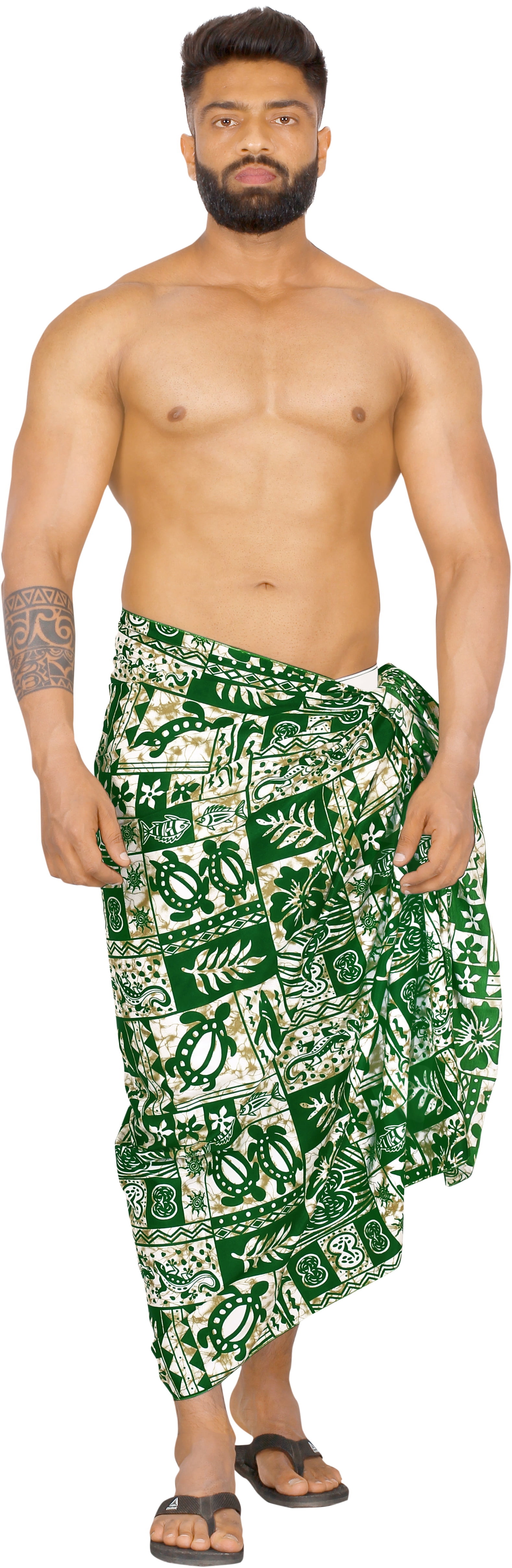 HAPPY BAY Men's Standard Swimsuits Sarong Pareo Beach Wrap One Size ...