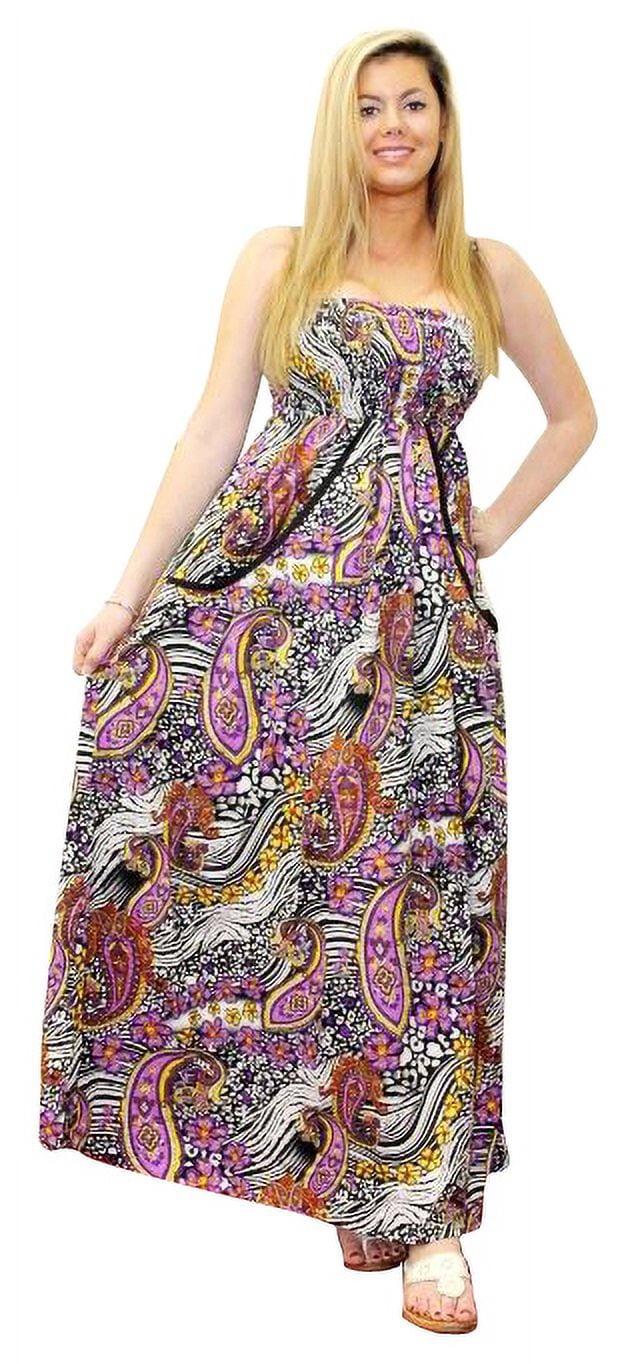 HAPPY BAY Women's A-line Tube Top Long Evening Slit Dress with Pocket ...