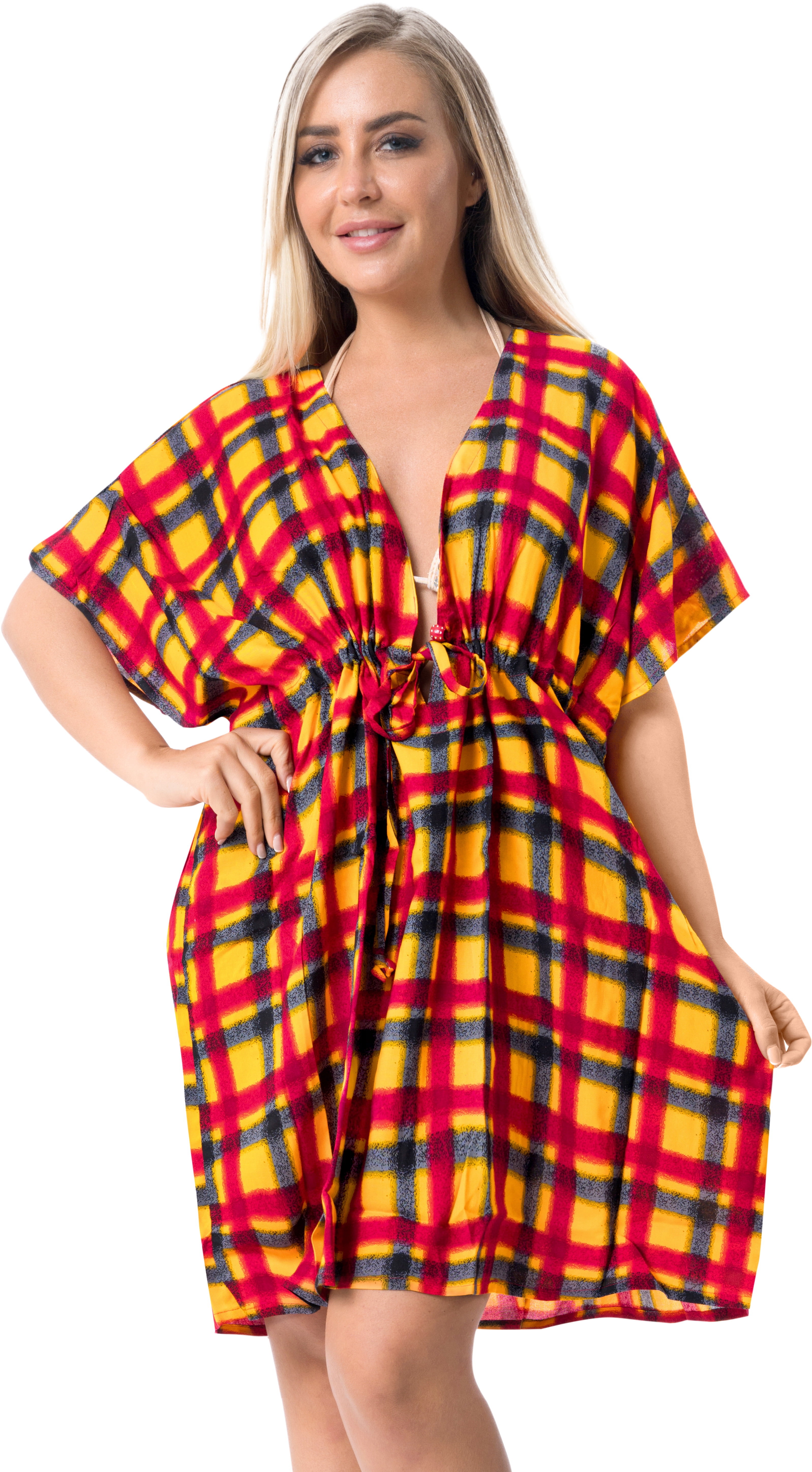 HAPPY BAY Women's Bathing Suit Swimwear Cover-up Mini Wrap Dresses XL ...