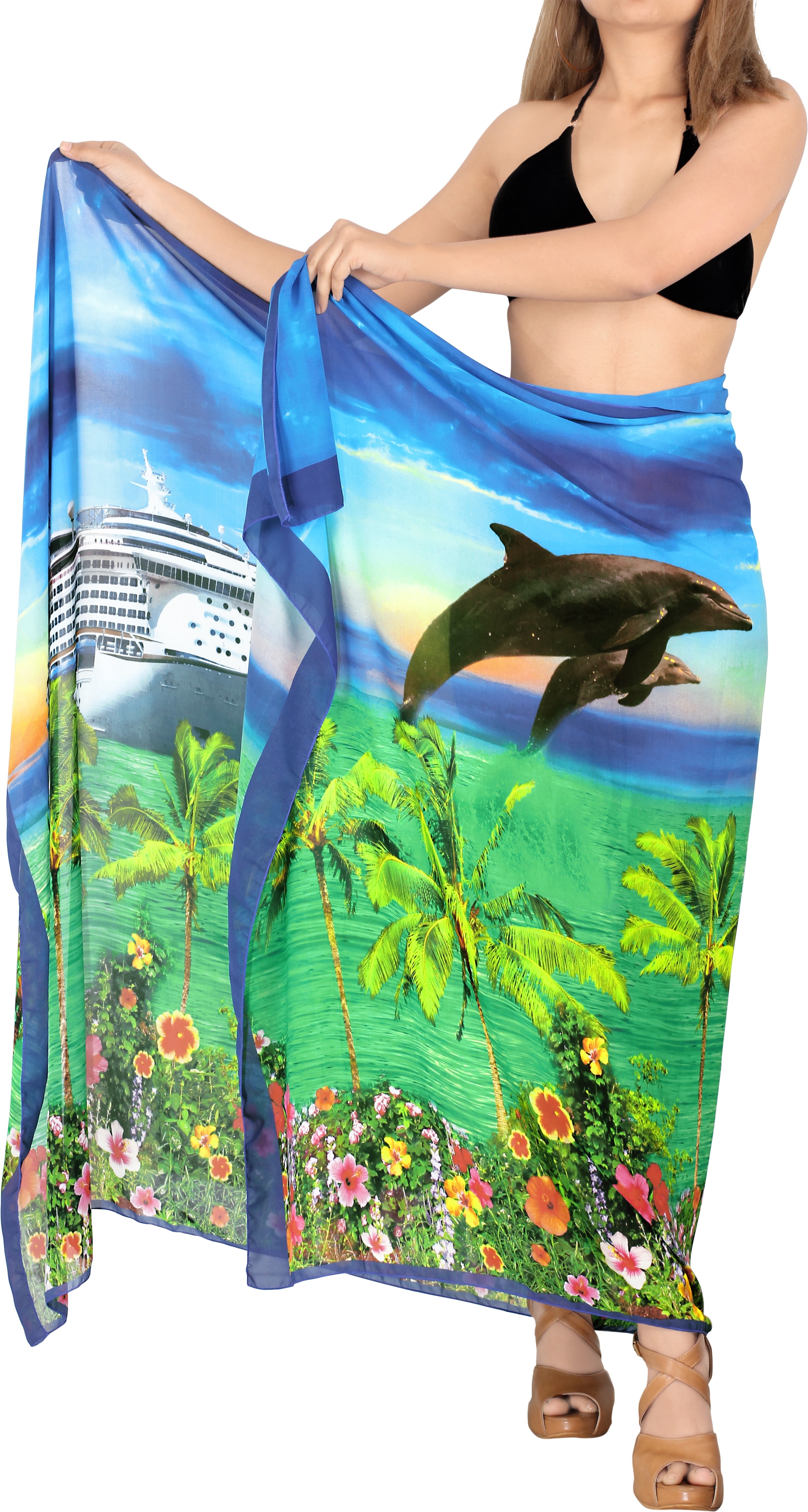 HAPPY BAY Women's Beachwear Summer Beach Bikini Wraps Sarong Wrap Skirt ...