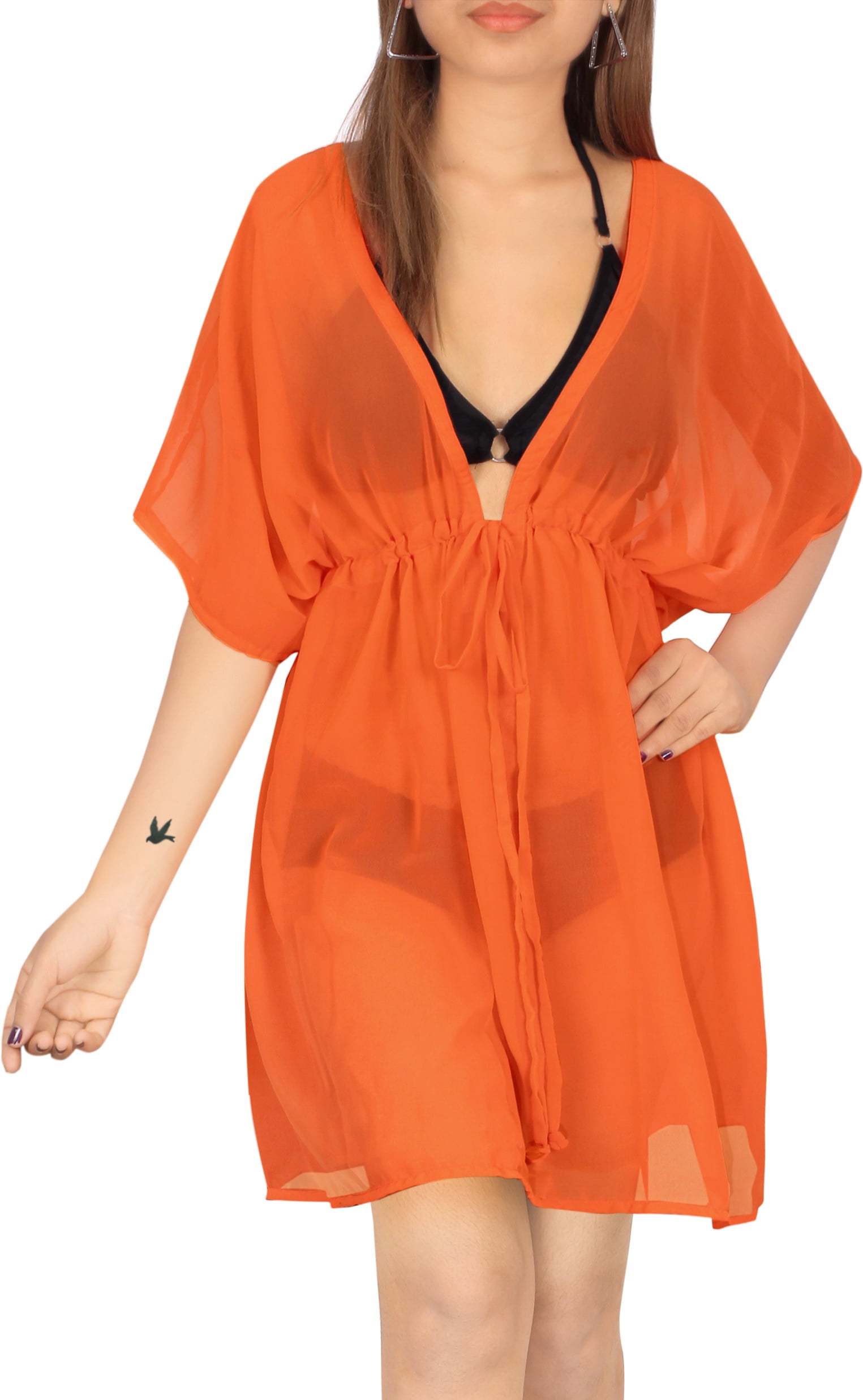 Happy Bay Womens Beachwear Summer Swim Beach Cover Ups For Swimwear Bikini Sheer Chiffon Cover