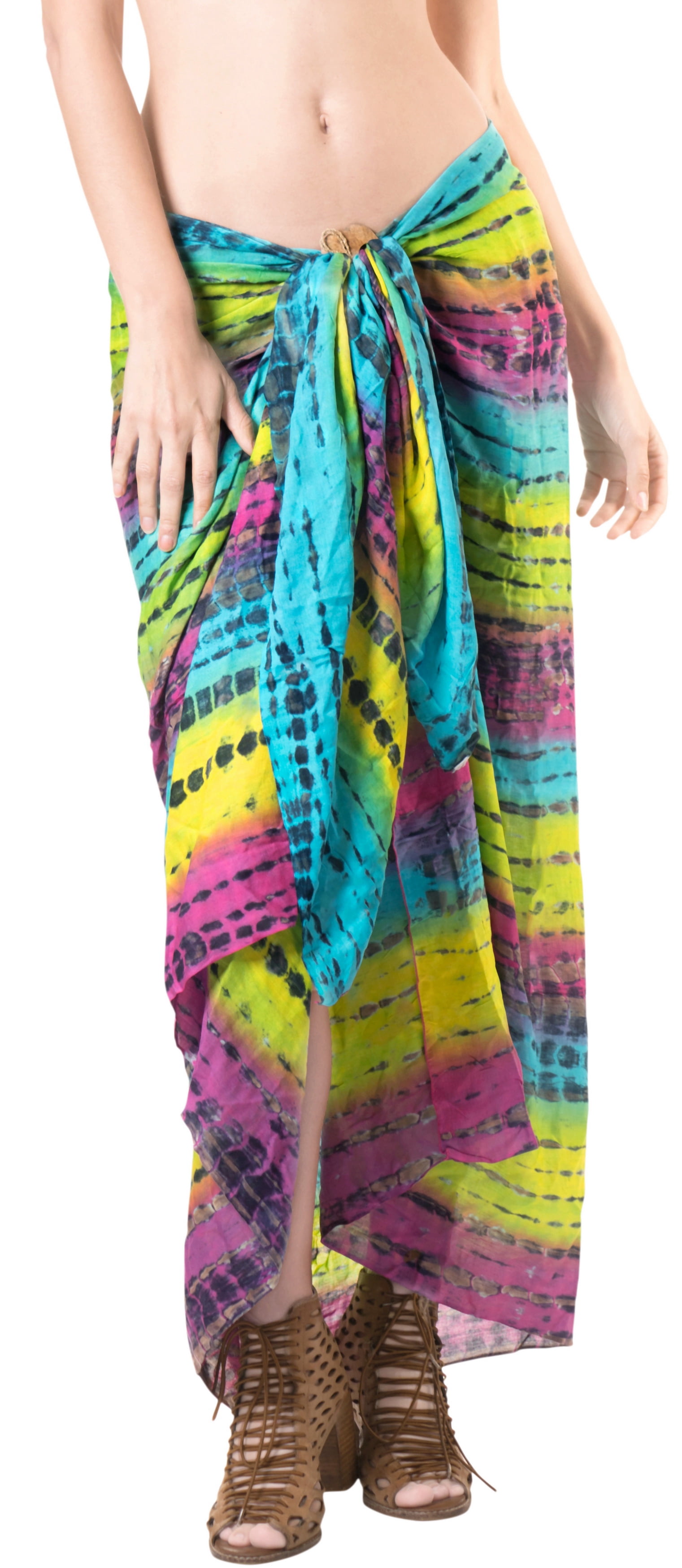 HAPPY BAY Women's Bikini Sarong Swimwear Swim Cover up Skirt Bathing ...