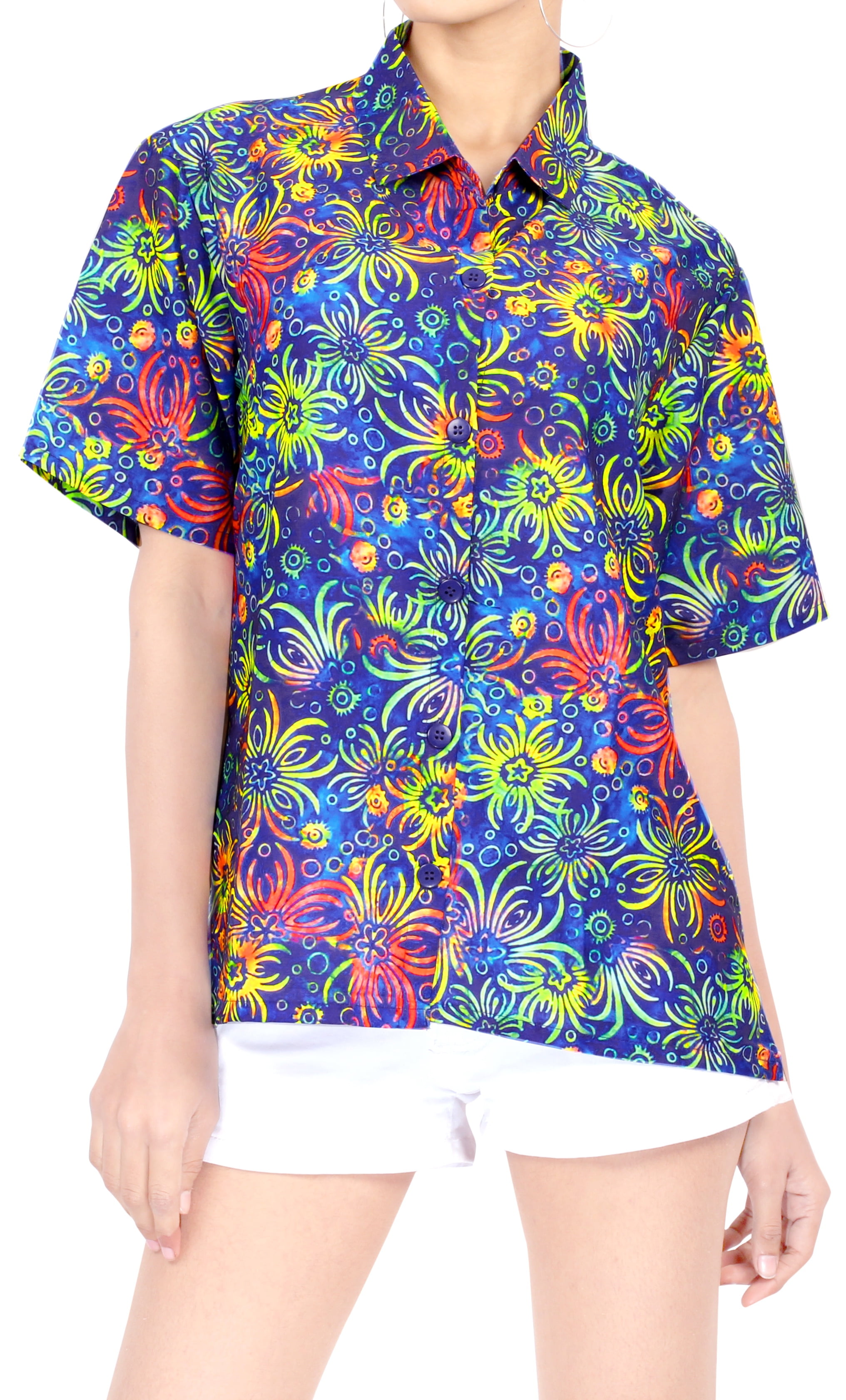 HAPPY BAY Women's Button Down Blouses Casual Summer Beach Party Blouses ...