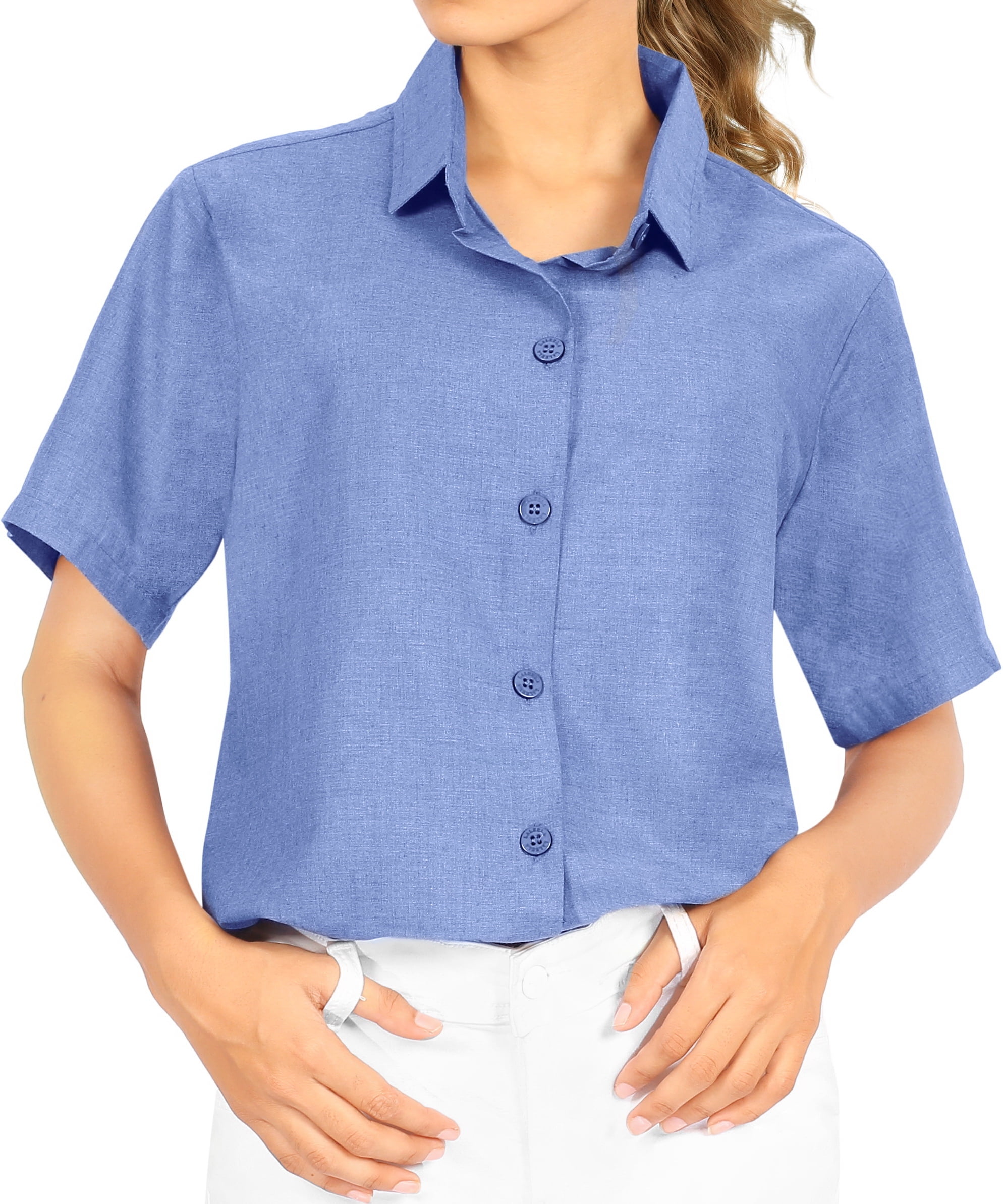HAPPY BAY Women's Casual Hawaiian Blouse Shirt Cute Blouses Short ...