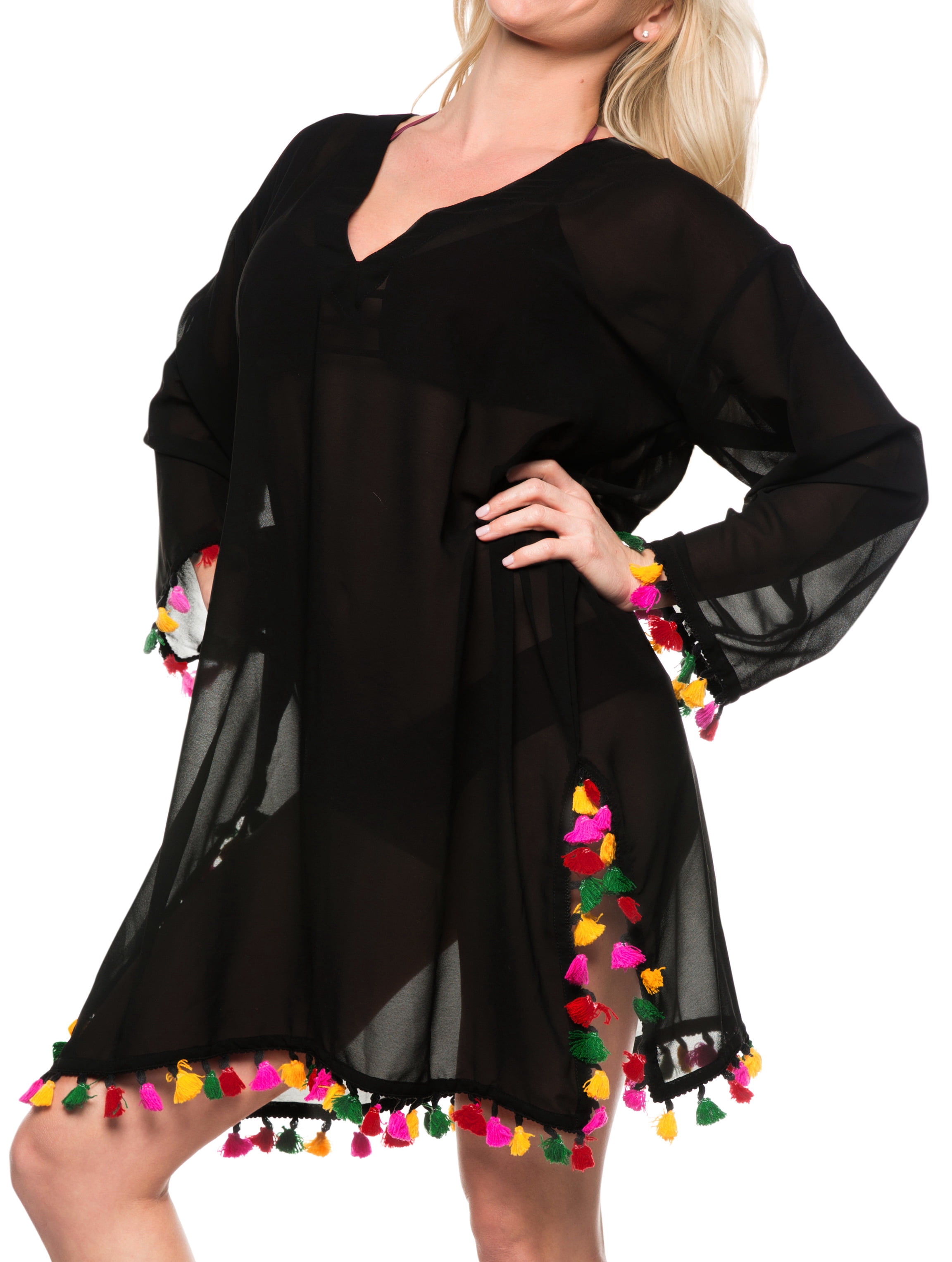 HAPPY BAY Women's Loose Beach Tank Bathing Suit Swimwear Cover-up 16-18 ...