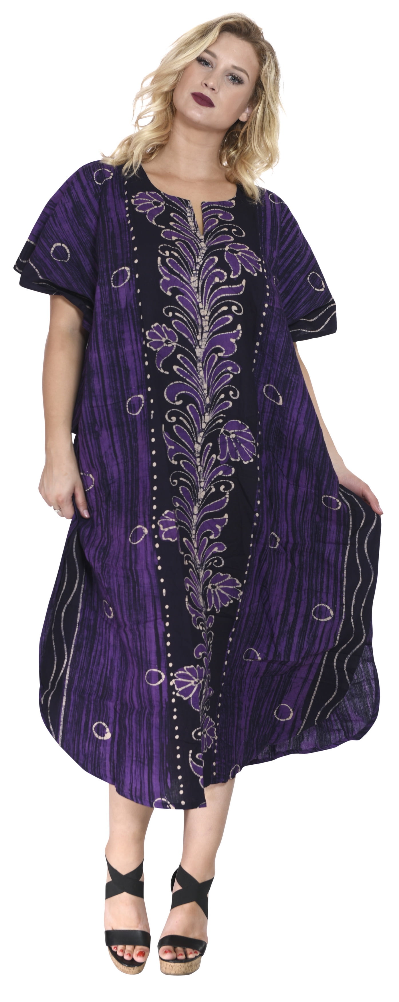 HAPPY BAY Women's Loose Caftan Maxi Casual Mumu Loungewear Dashiki ...