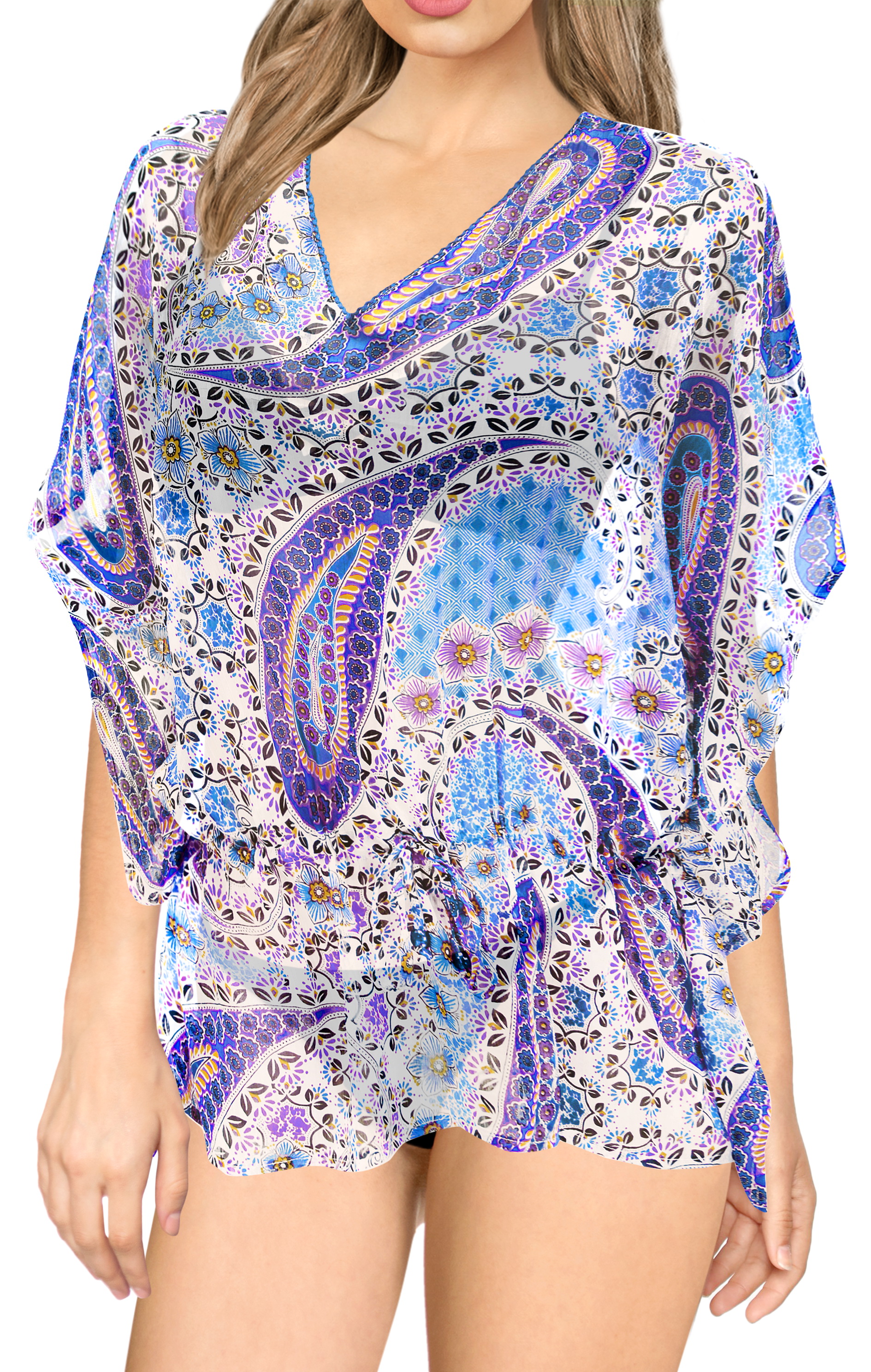 HAPPY BAY Women's Loose Hawaiian Bathing Suit Swimwear Cover Ups M-L ...
