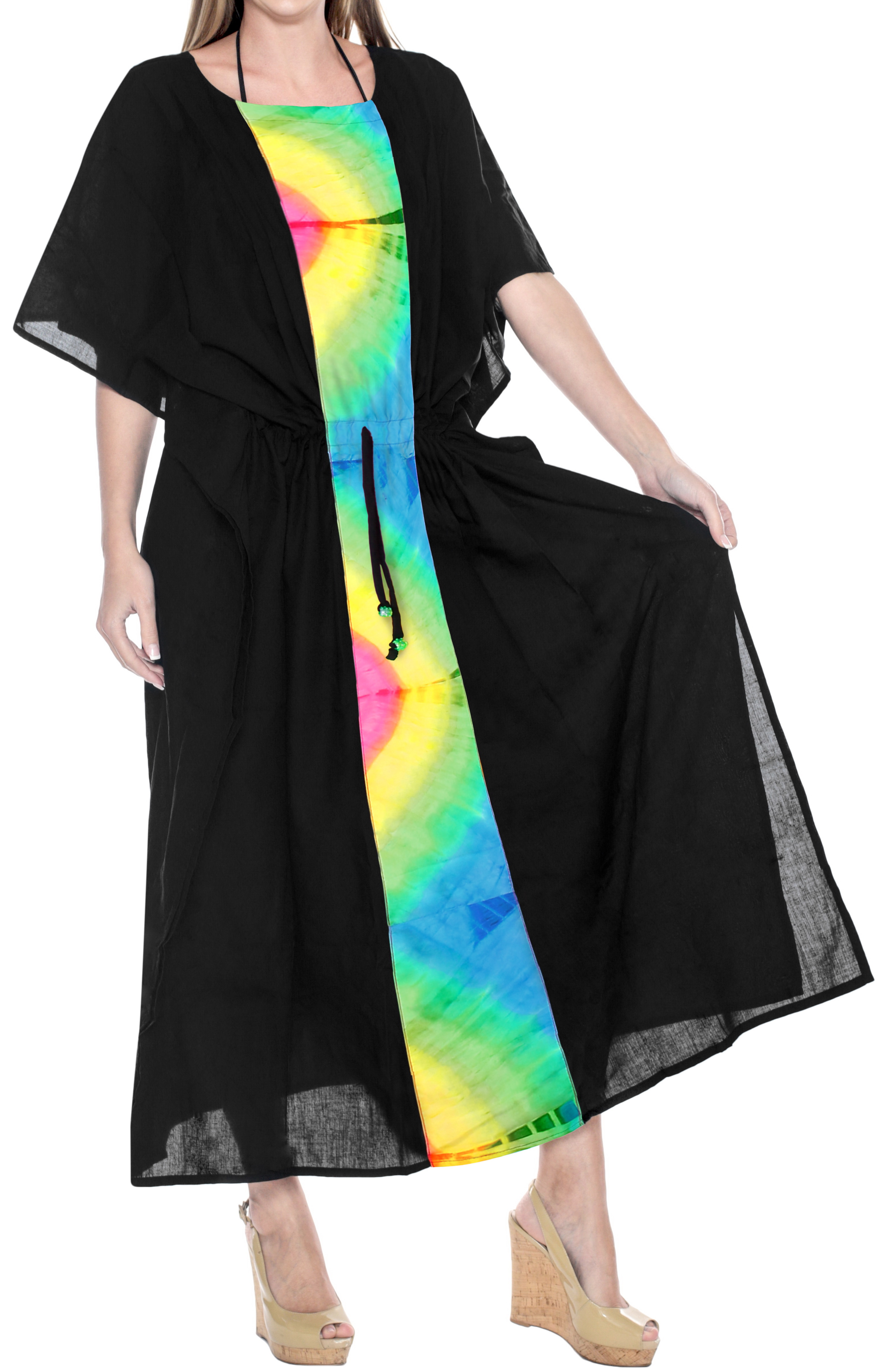 HAPPY BAY Women's Loungewear Loose Caftan Maxi Casual Mumu Dresses 2X ...