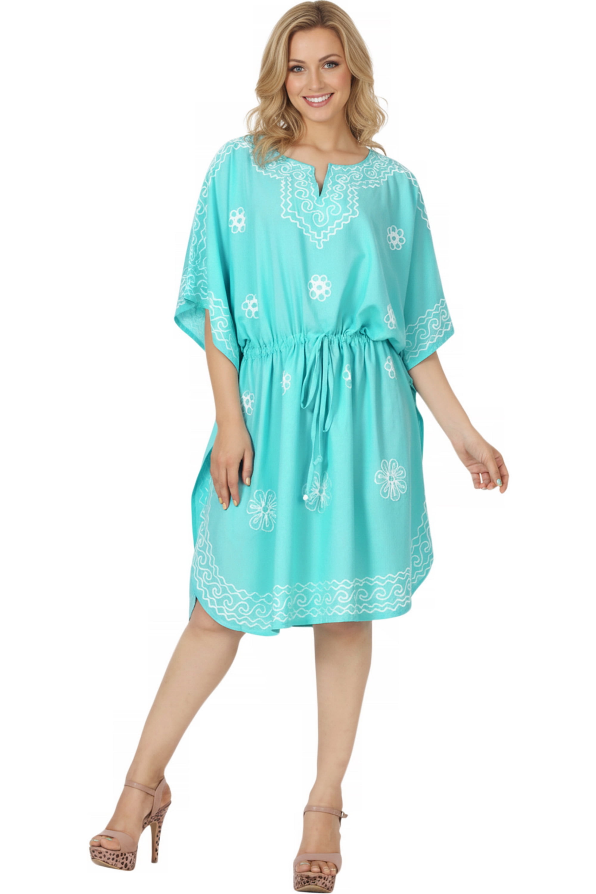 HAPPY BAY Women's Mini Kaftan Mumu Bikini Swimwear Dresses Bathing Suit ...