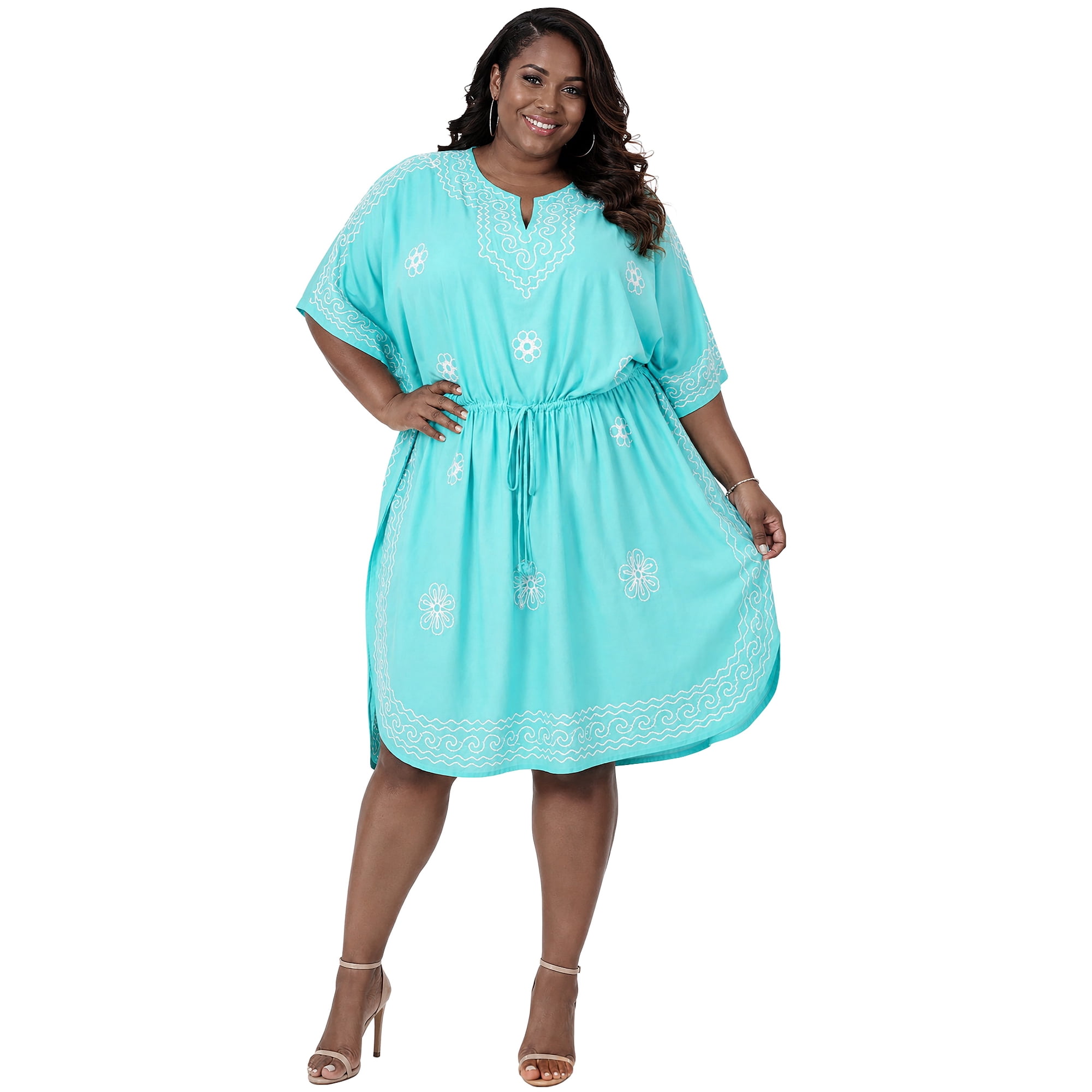 HAPPY BAY Women's Mini Kaftan Mumu Bikini Swimwear Dresses Bathing Suit ...