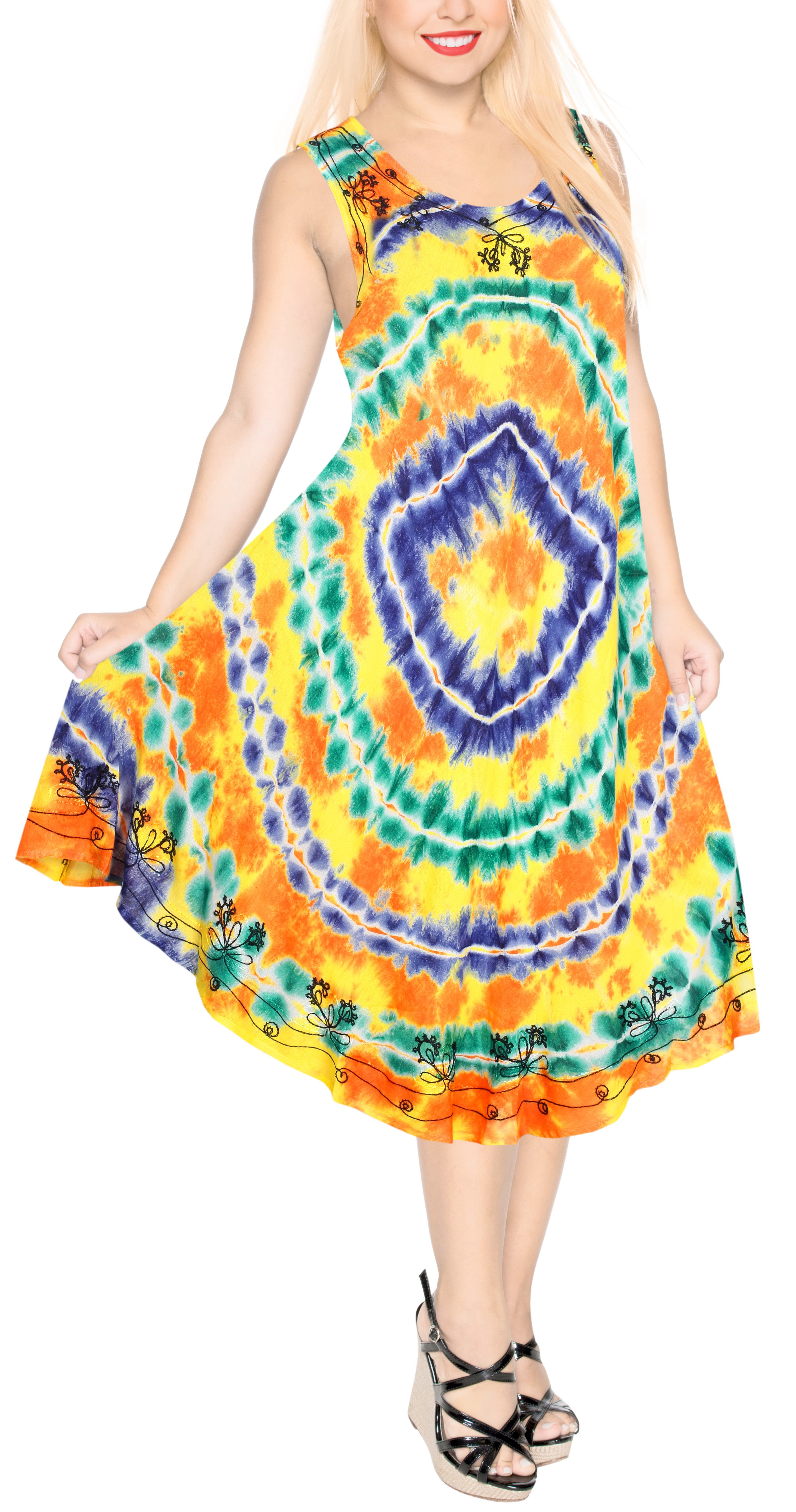 HAPPY BAY Women's Plus Size Fashion House Wear Dresses L-XL Flame, Tie ...