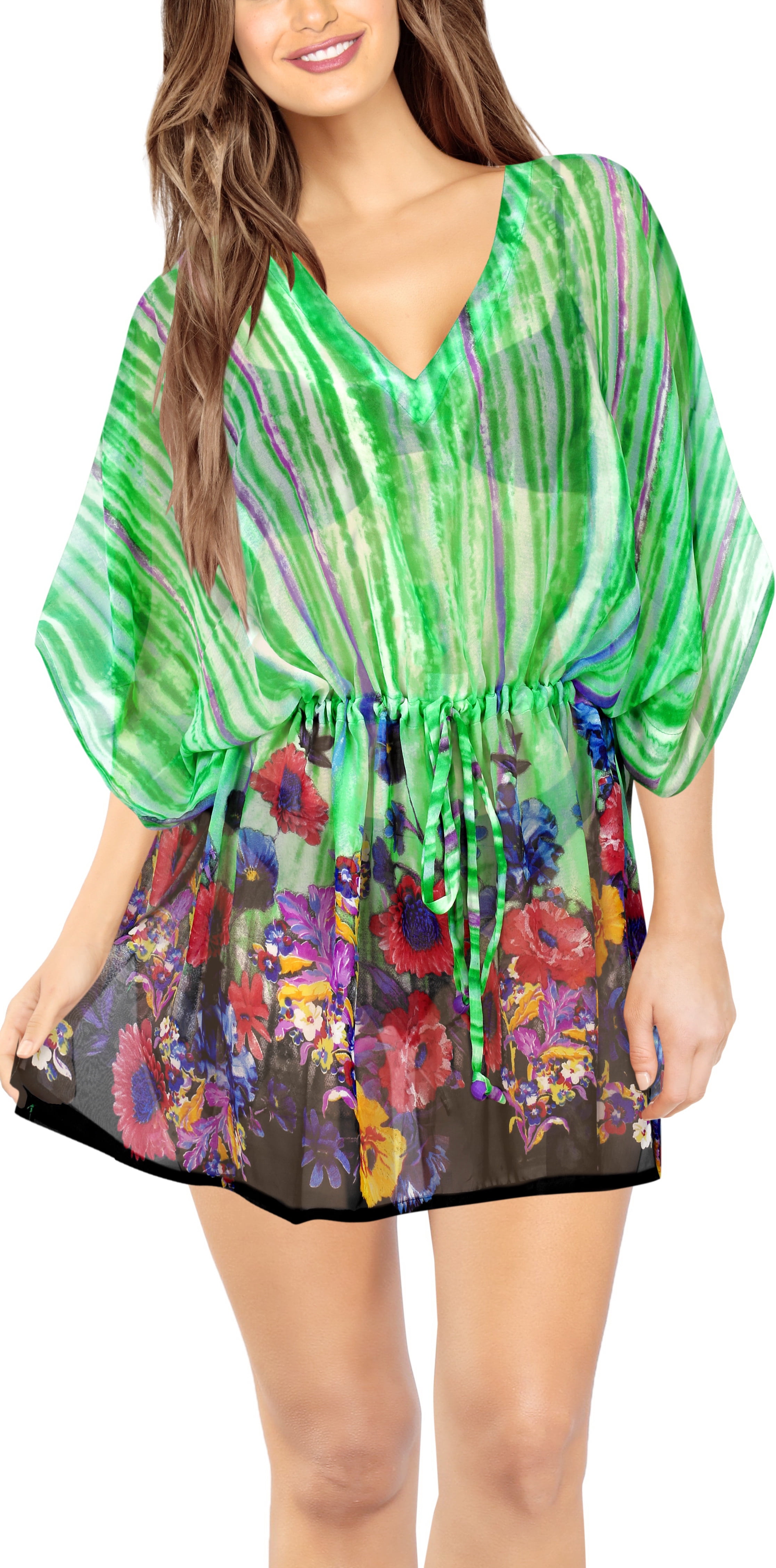 HAPPY BAY Women's Plus Size Flowy Swimsuit Cover Ups 3X-4X Shamrock ...