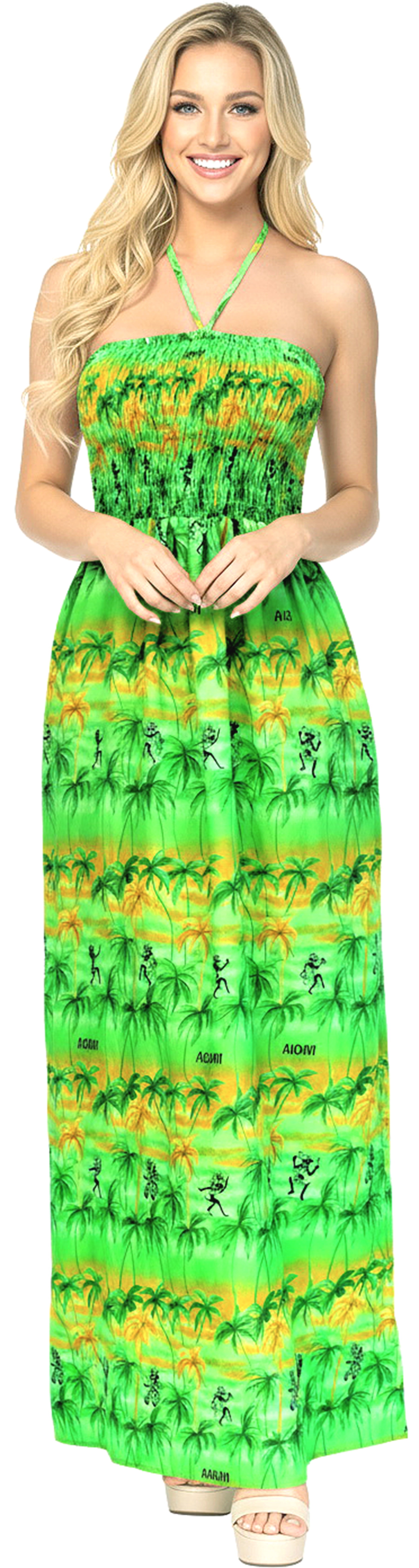 HAPPY BAY Women's Summer A-Line Slit Maxi Beach Dress Boho Smocked Top ...