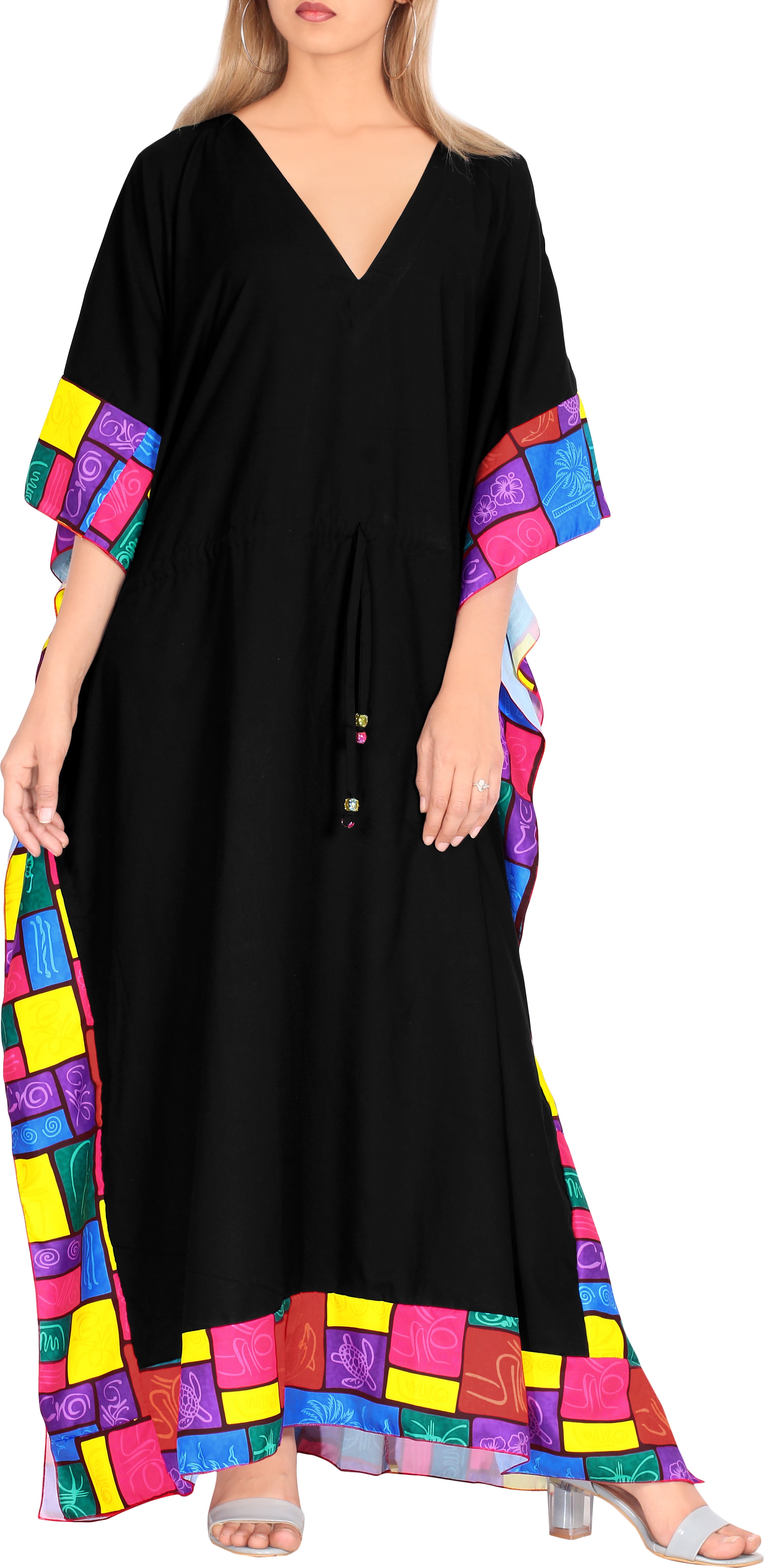 HAPPY BAY Women's Summer African Beach Maxi Slit Dresses Caftan ...