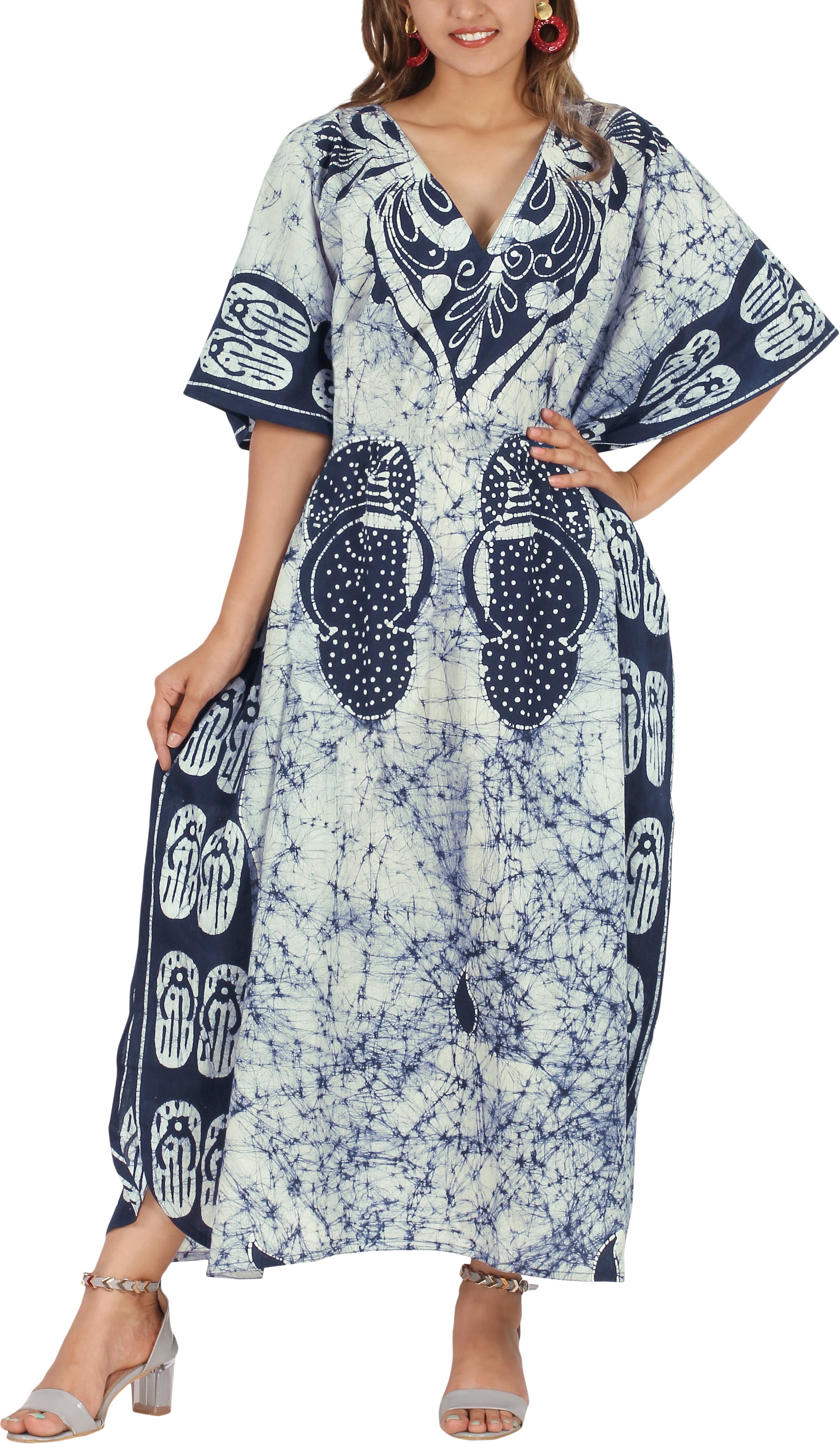 HAPPY BAY Women's Summer Batik Caftan House Dashiki Dress Kaftan ...